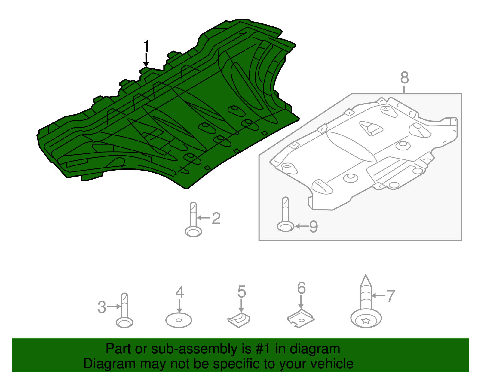 4H0-825-235-T - Splash Shield 2016-2018 Audi | Audi OEM Parts Guy