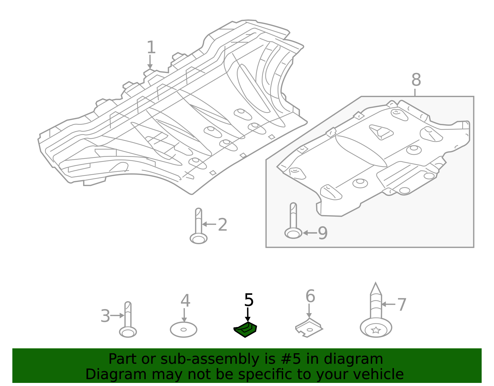 2011-2018 Audi Splash Shield Nut 8K0-805-922 | Audi USA Parts