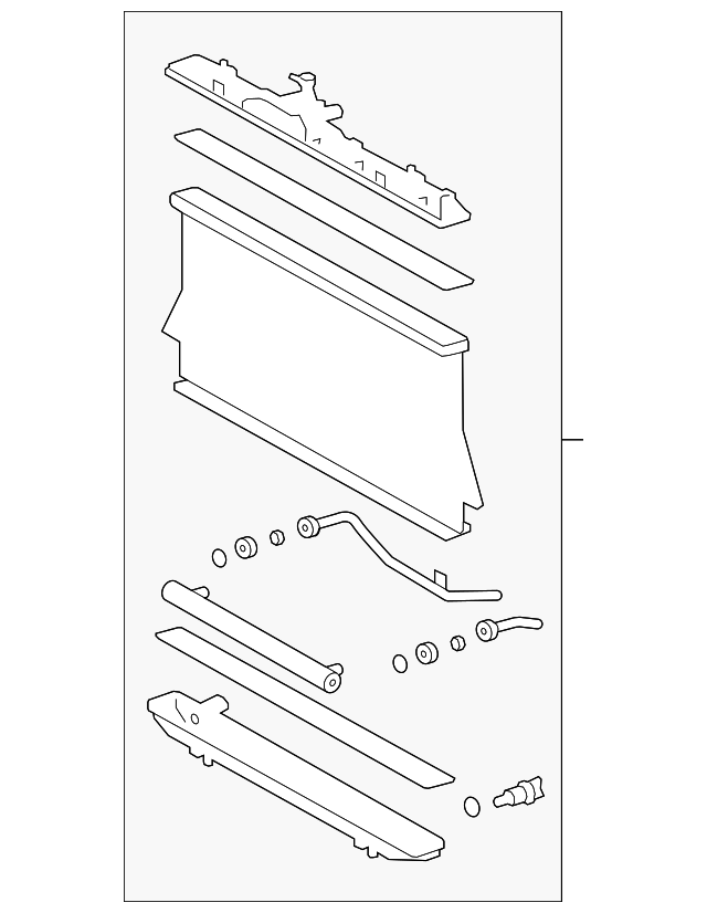 2008-2010 Toyota Highlander Radiator Assembly 16041-31540 | Toyota ...