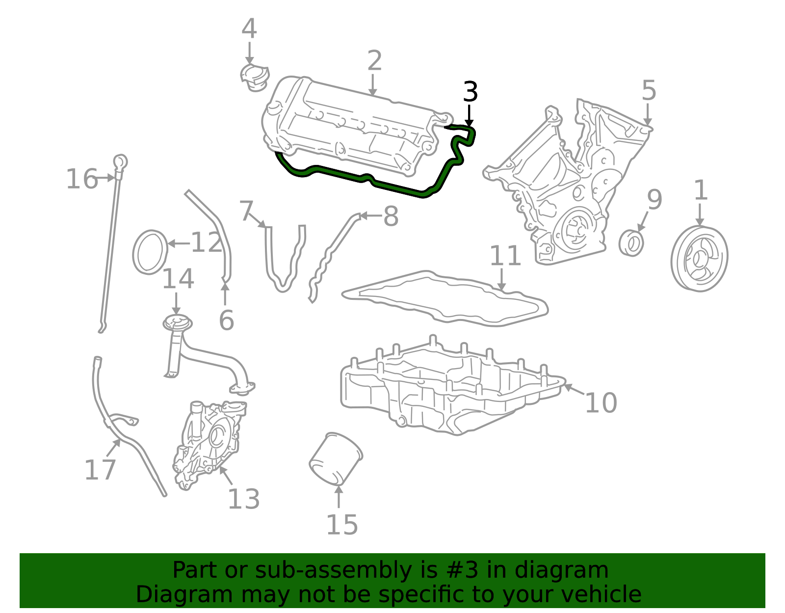 2006-2008 Ford Valve Cover Gasket 6L8Z-6584-A | Ford OEM Parts Outlet
