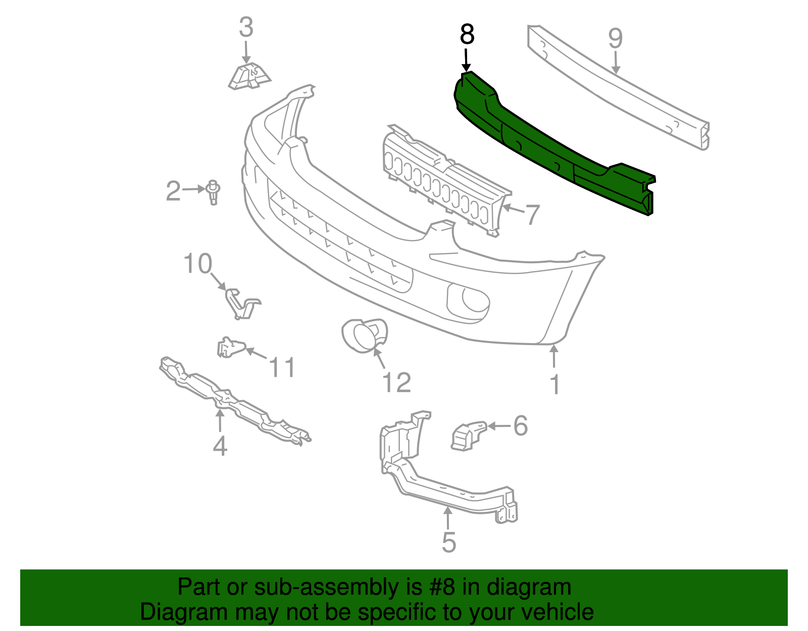 2005-2007 Toyota Sequoia Absorber 52611-0C040 | Toyota Parts Center