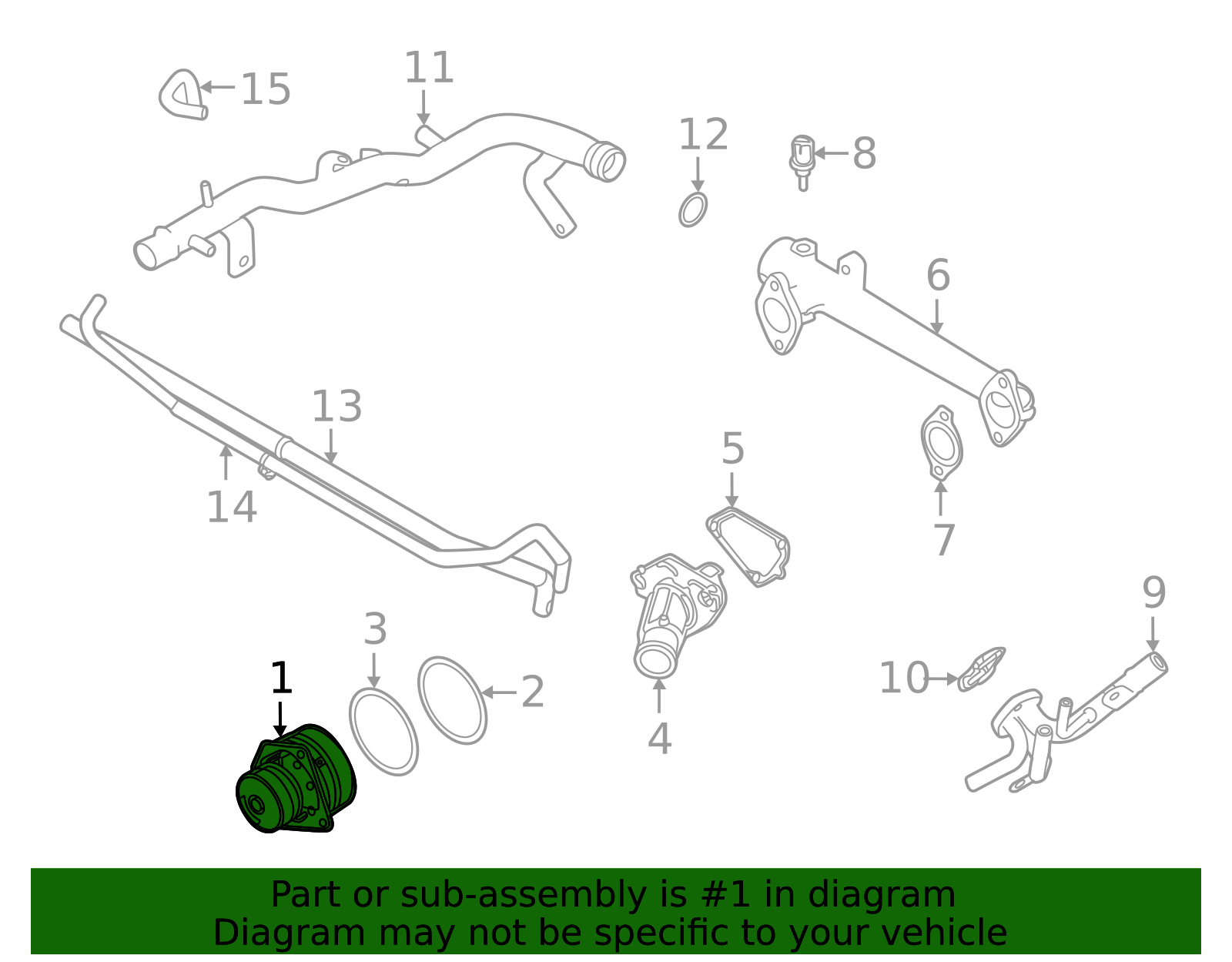 21010-9BT0A - Water Pump 2020-2025 Nissan Frontier | Nissan Parts ...