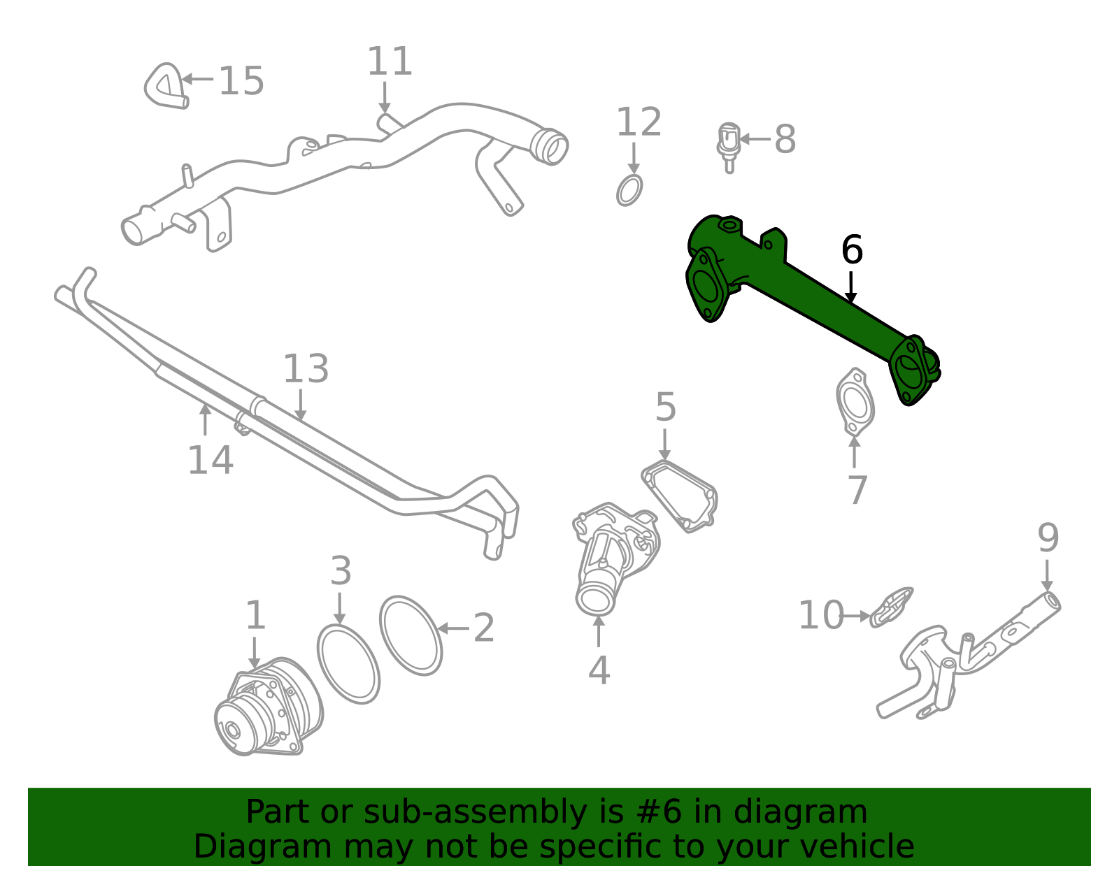 2020-2025 Nissan Frontier Water Outlet 11060-9BT0A | TascaParts.com