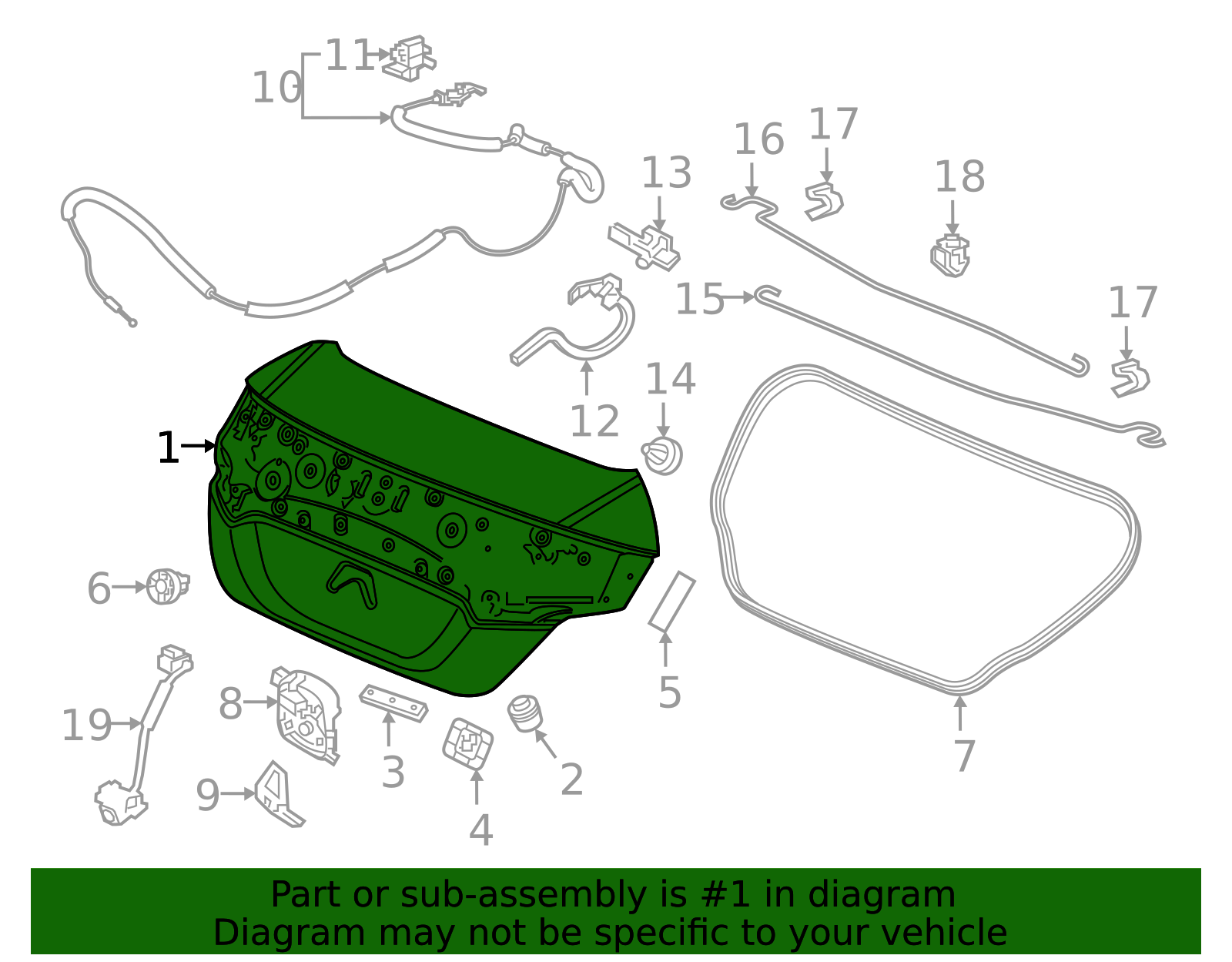 68500-TBG-A00ZZ - Trunk Lid 2016-2020 Honda Civic | Honda Parts Online