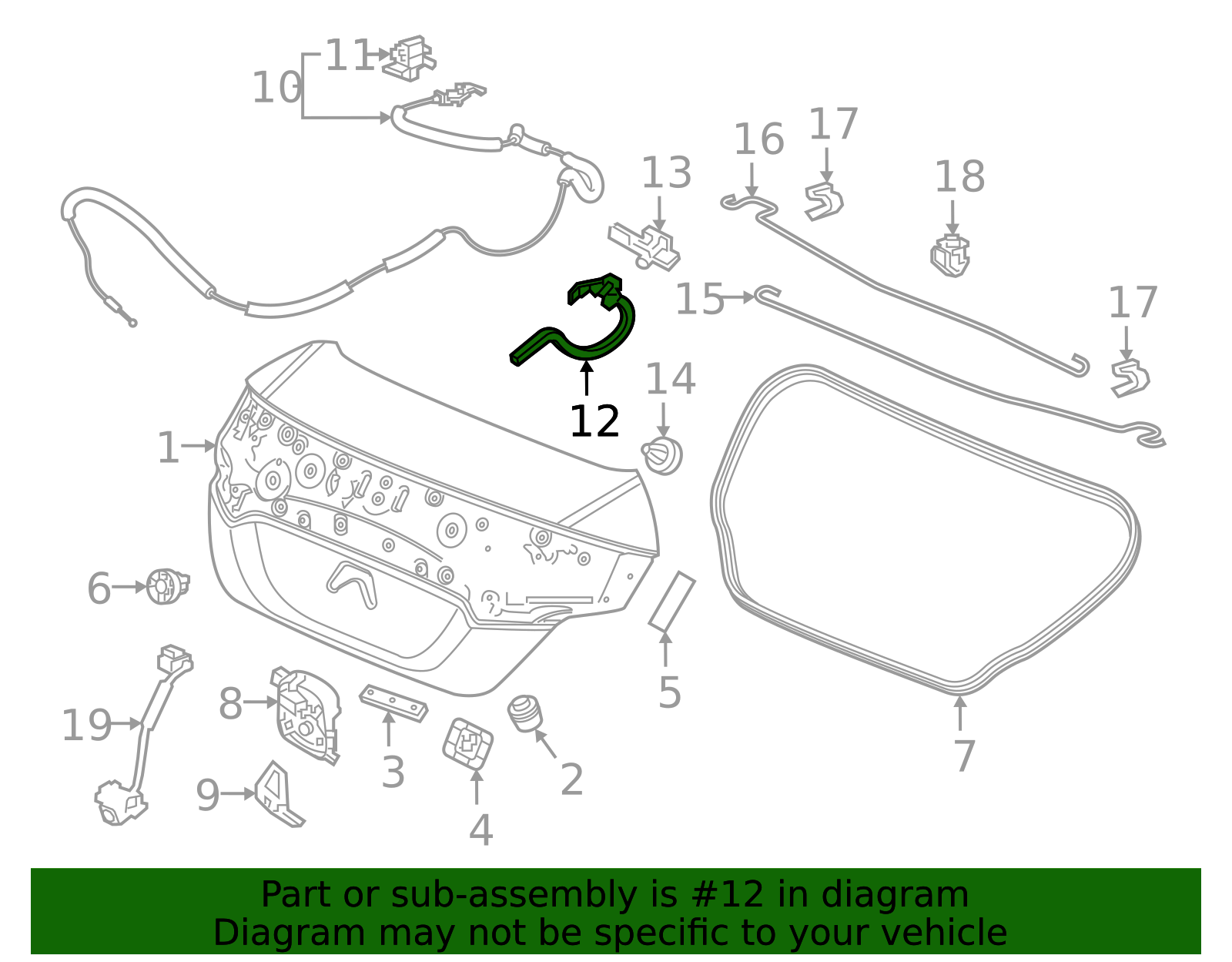 68610-TBG-A00ZZ - Deck Lid Hinge 2016-2020 Honda Civic | Honda Parts Online