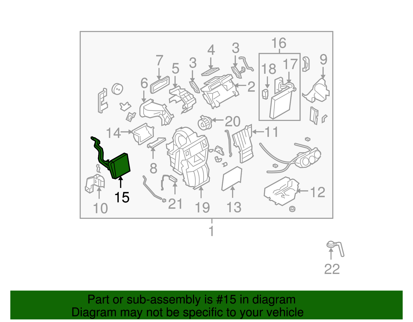 2009-2012 Nissan Versa Heater Core 27140-EM50B | Nissan Parts Plus