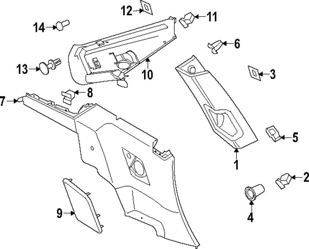 2021-2025 Porsche 911 Interior Quarter Panel Trim Panel 992-863-166-N ...