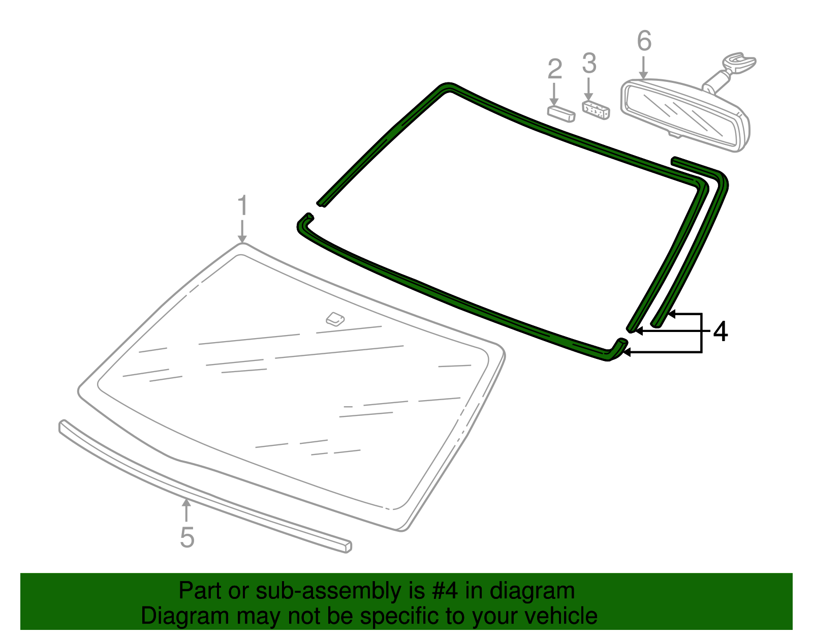 04731-S0X-A21 - 1999-2004 Honda Odyssey - Rubber Set Front Windshield ...