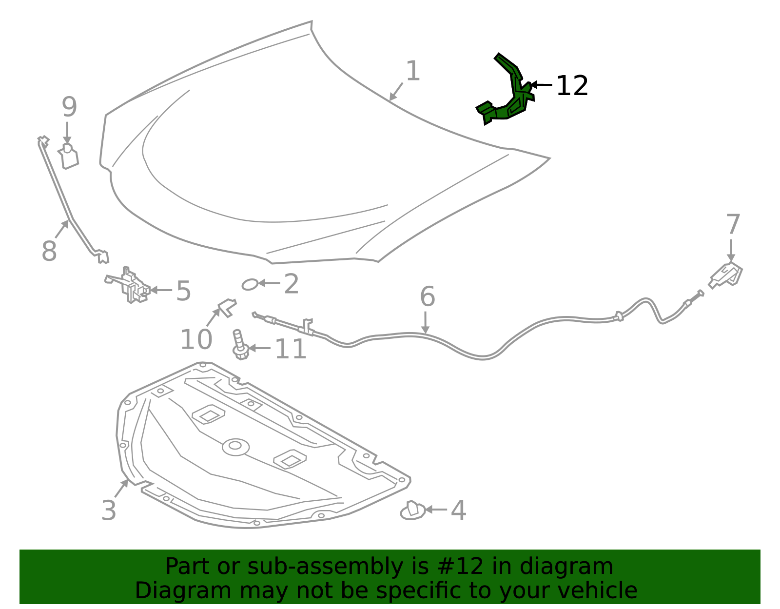 53420-76051 - High-Quality Hinge for 2019-2025 Lexus | AutoNation Parts
