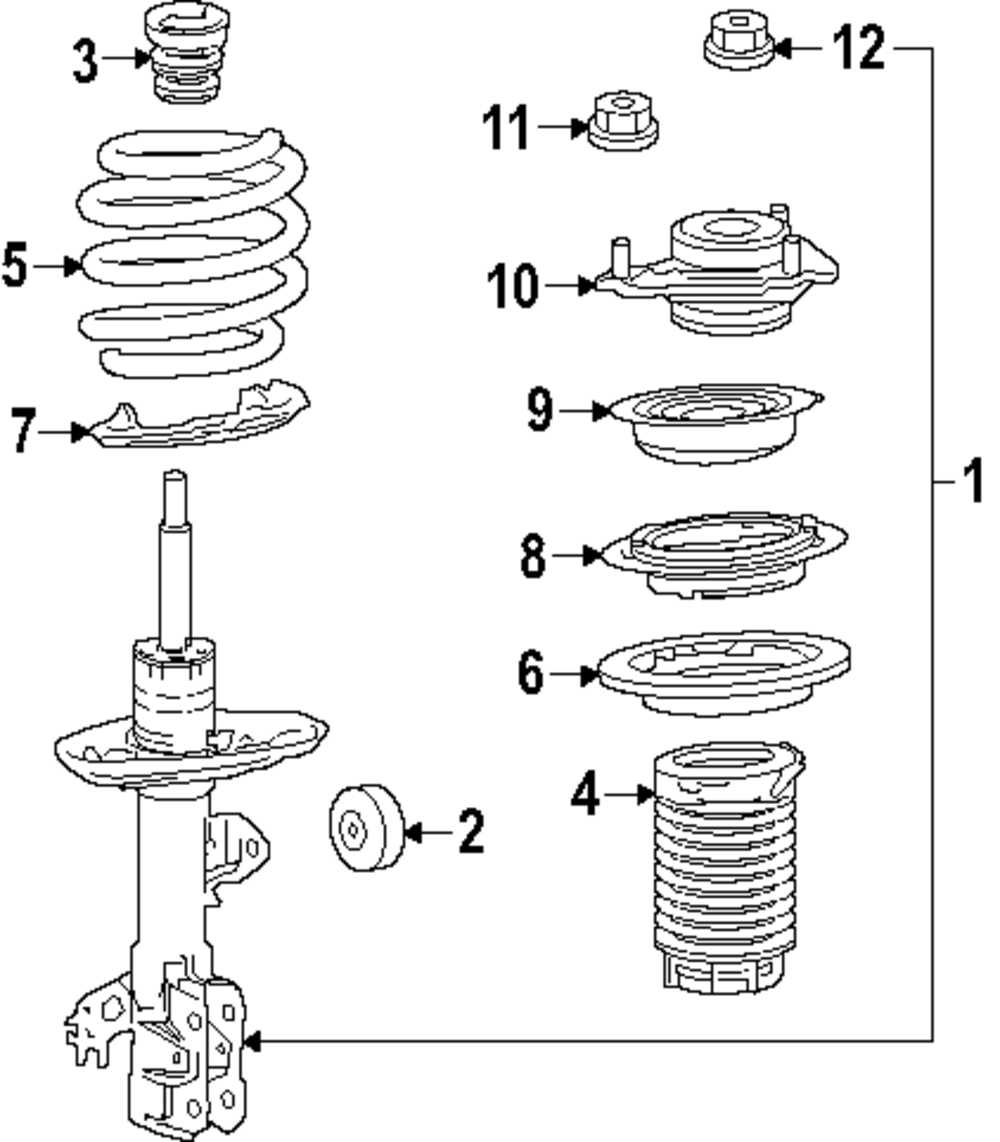 48510-80C83 - Strut 2025 Toyota Crown | Bam Wholesale Parts