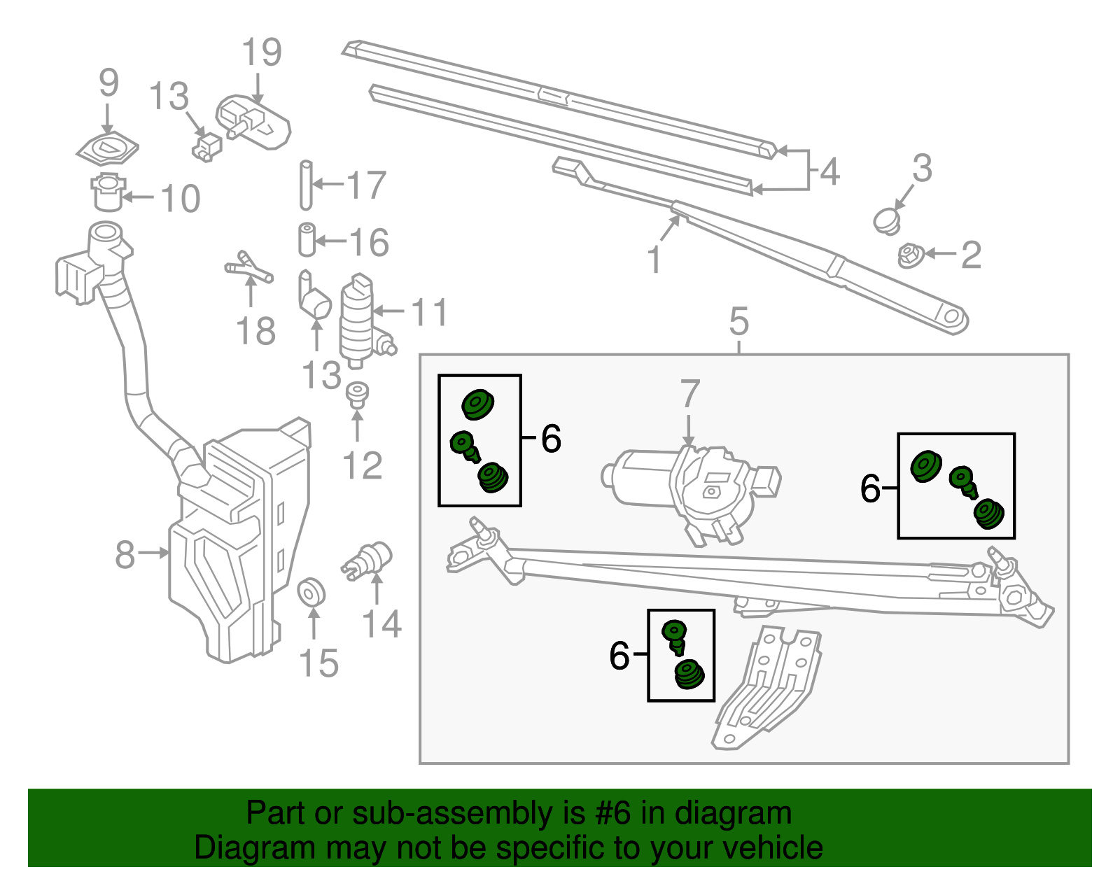 1T0-998-754 - Volkswagen Windshield Wiper Linkage Hardware Kit 2005 ...