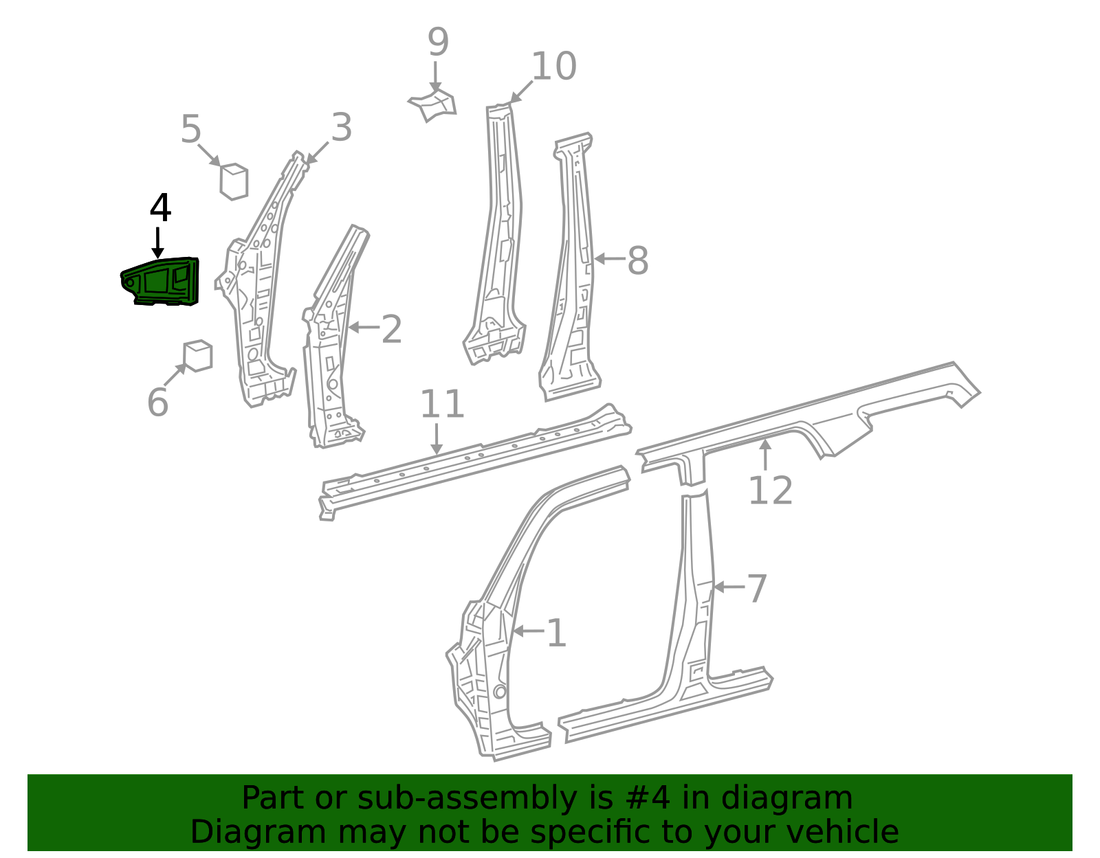61015-35020 - Apron Reinforced 2014-2024 Toyota 4Runner | Toyota San ...