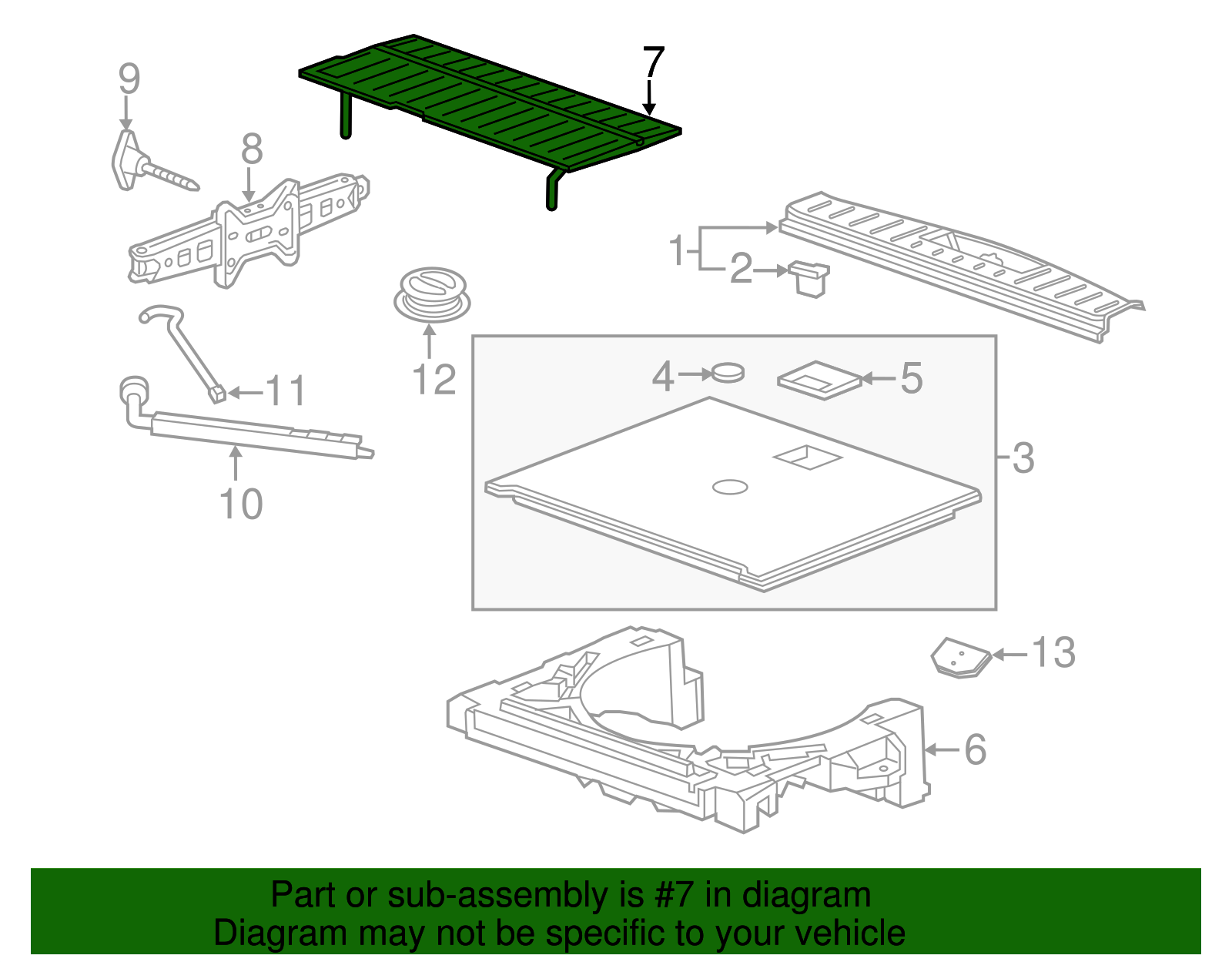 2017 GM Cargo Area Close-Out Panel in Charcoal 23426665 | OEM Parts Online