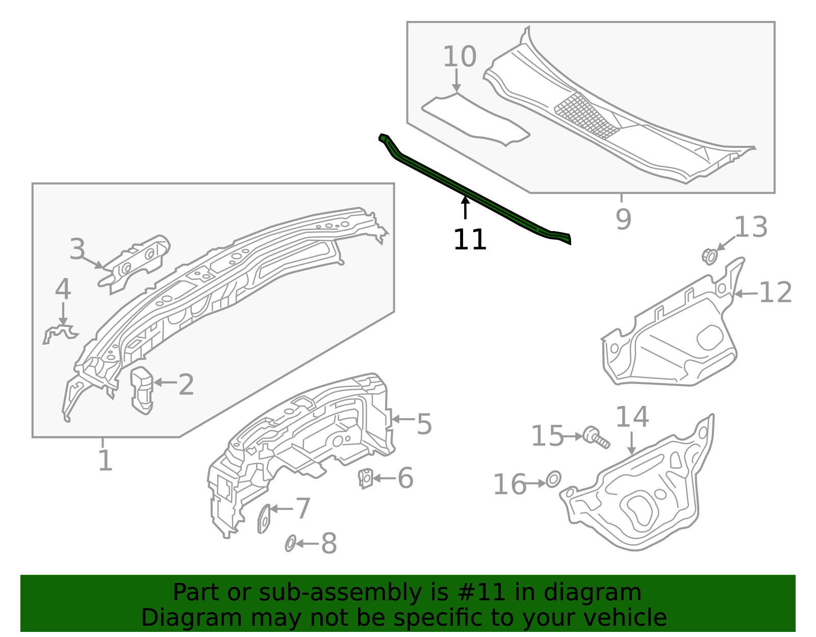 4K0-823-723-A - High-Quality Cowl Seal for AutoNation Parts