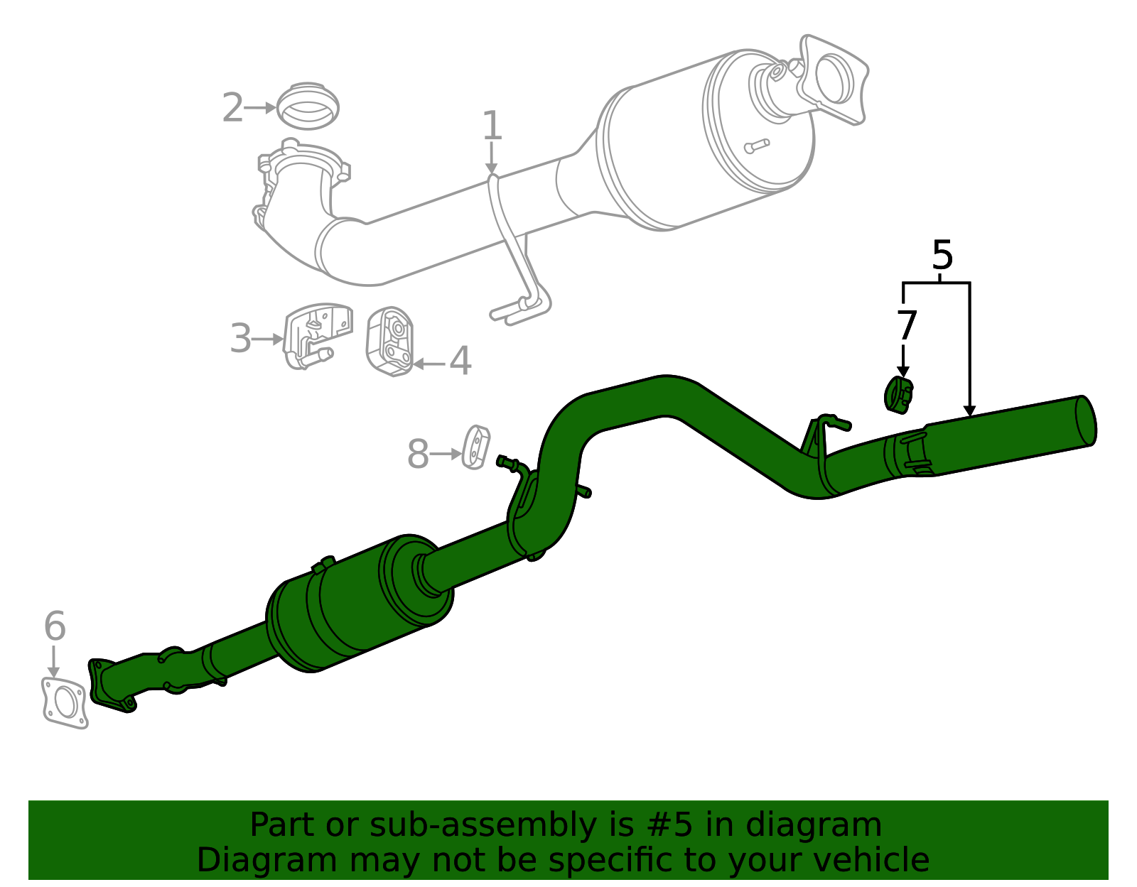 2023-2025 GM Muffler & Pipe 87858134 | TascaParts.com