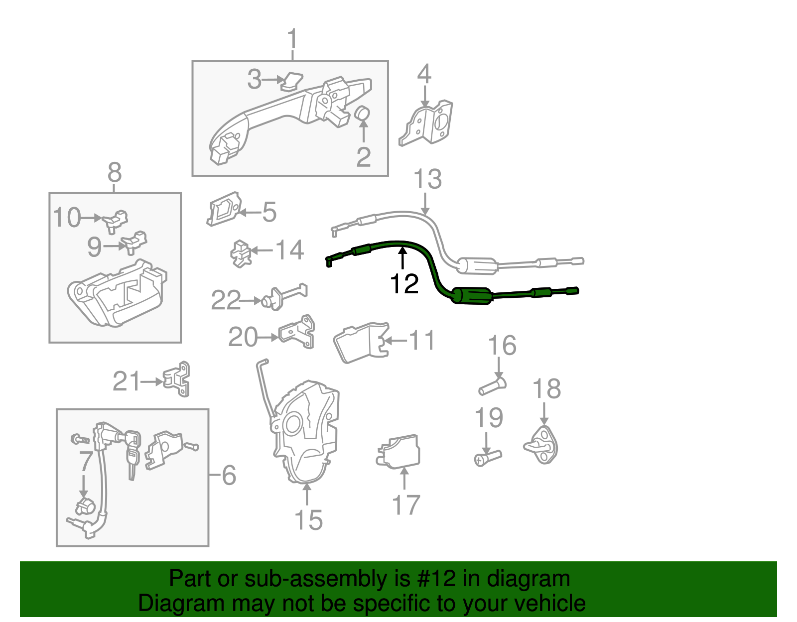 2007-2013 Acura MDX Opener Cable 72131-STX-A00 | OEM Parts Online