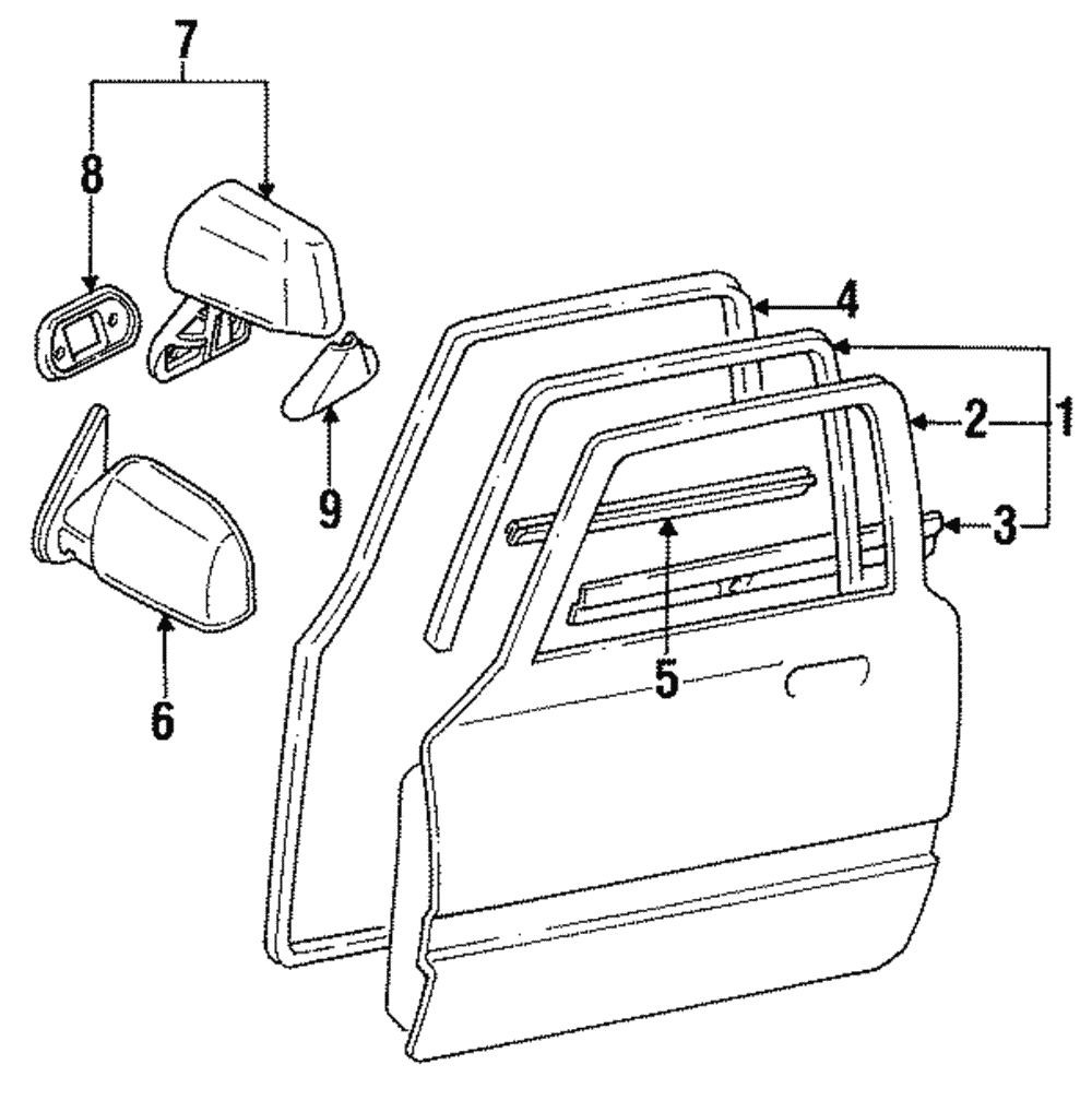 67002-04051 - Door Shell - 1989-1995 Toyota Pickup | OEM Genuine Toyota ...