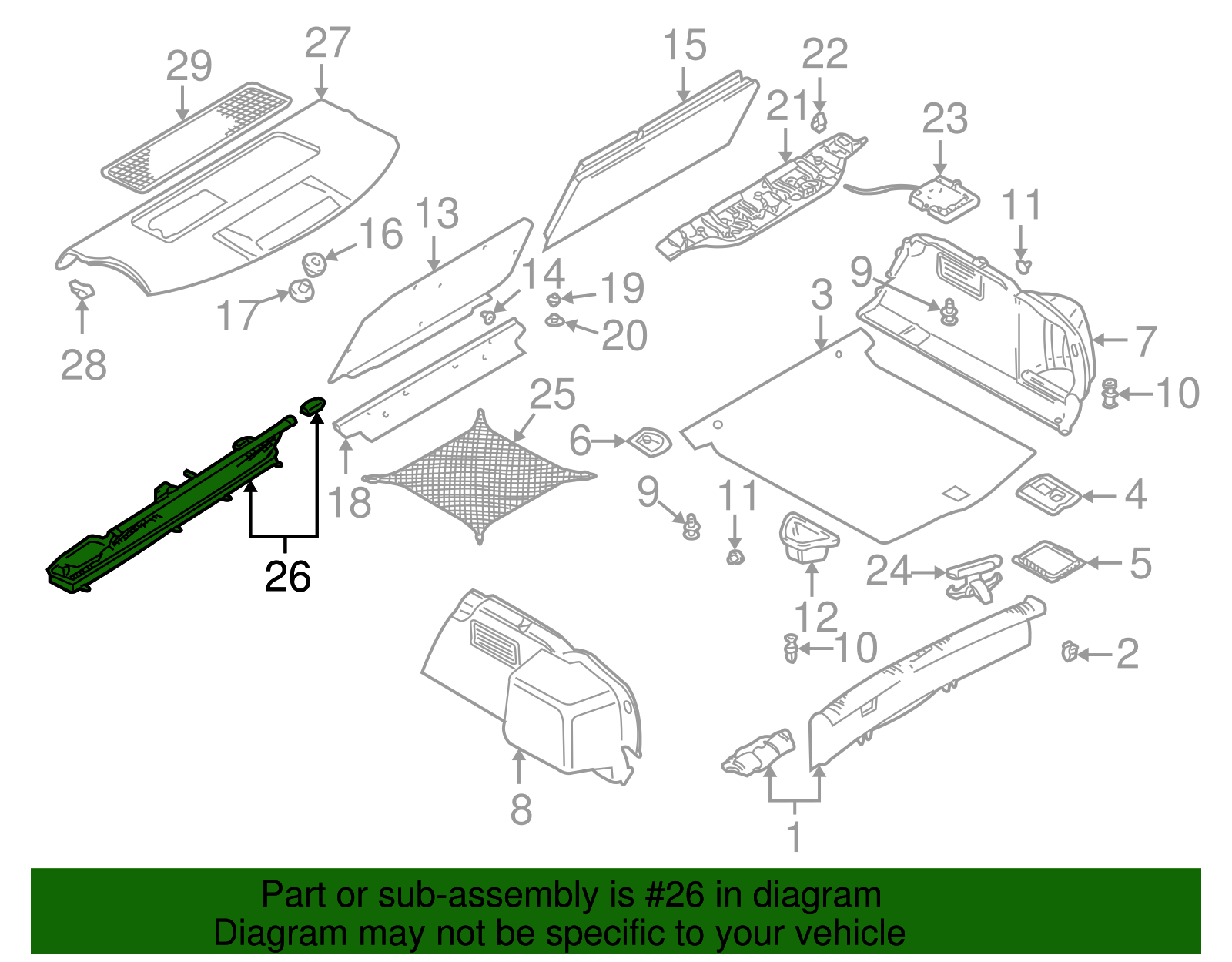 8E5-861-325-MSE - Back Glass Sunshade 2002-2008 Audi | Audi OEM Parts Guy