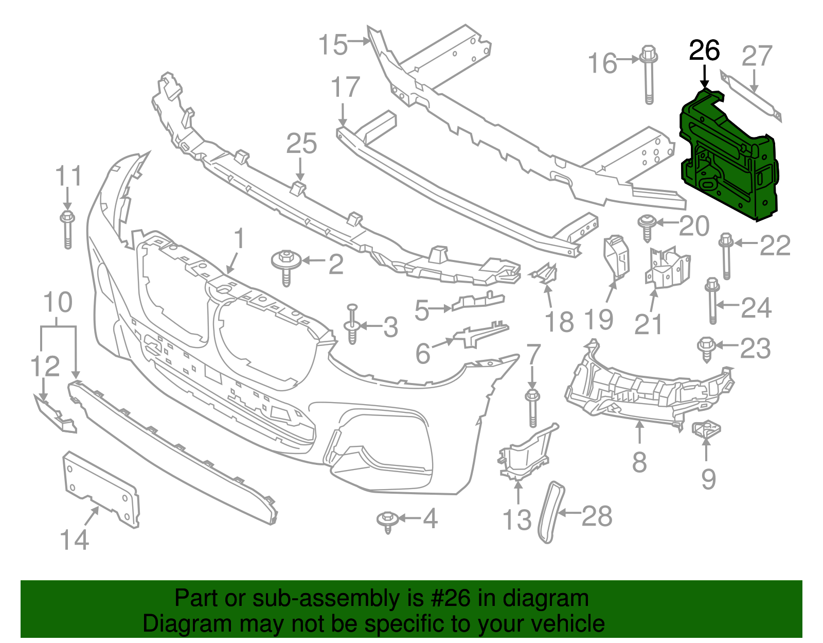51117399915 - 2018-2024 BMW Outer Reinforced (51-11-7-399-915) | BMW of ...