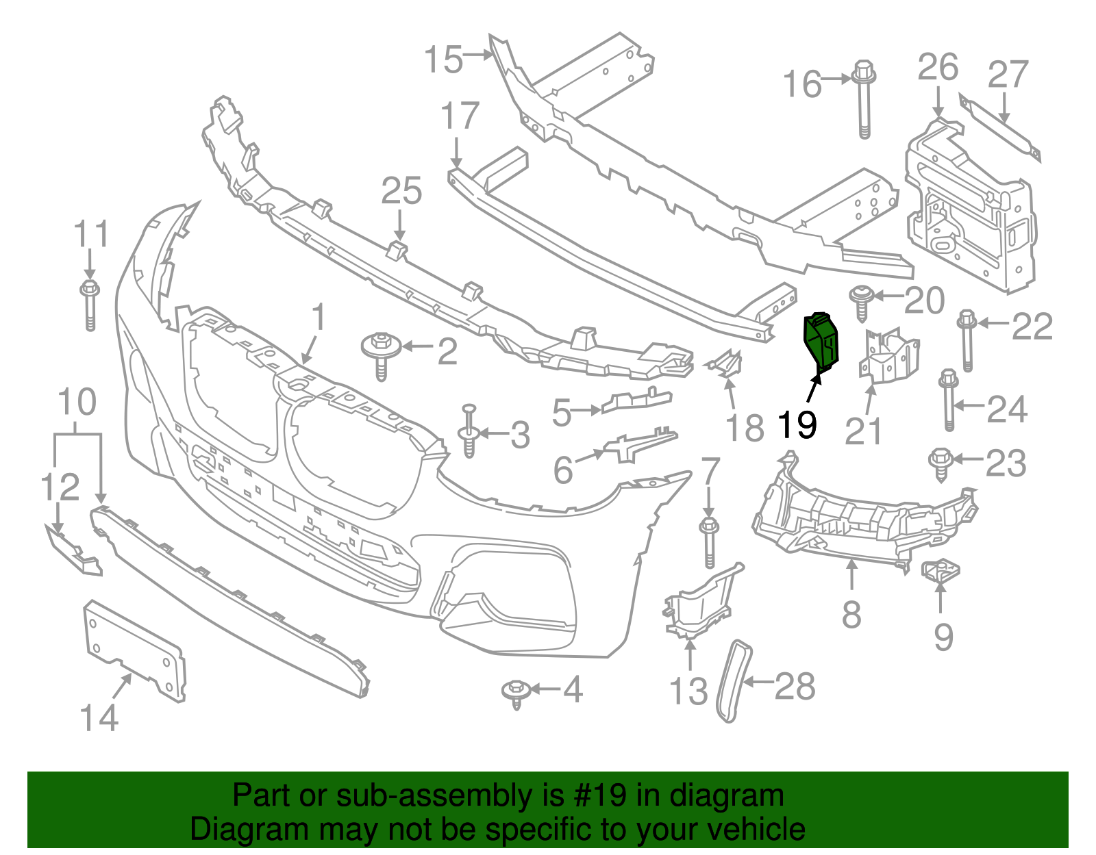 51-11-7-399-913 - 2018-2024 BMW - Bumper Cover Support Rail | Buy BMW ...