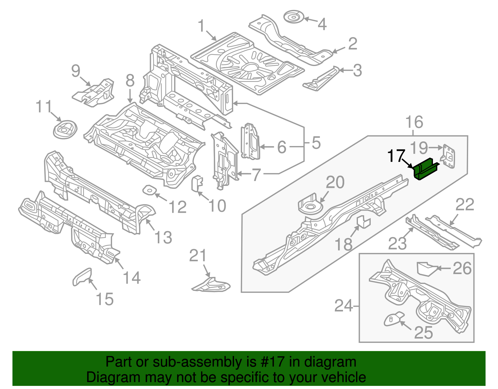 5Q0-803-511-B - Rail Extension 2015-2019 Audi | Audi OEM Parts Guy