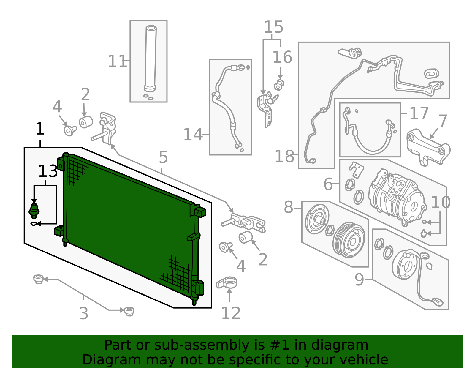80110-SDB-A62 - 2003-2007 Honda Accord - Condenser | Honda Parts Cheap