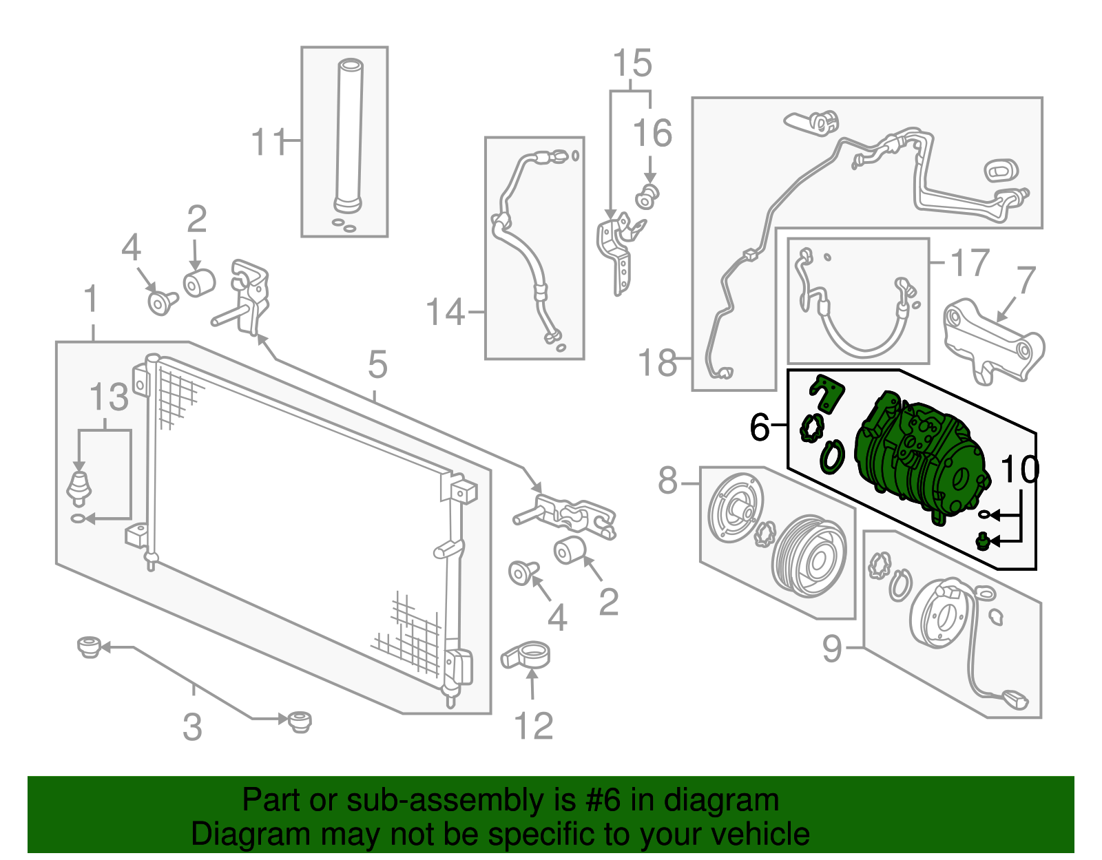 2003-2007 Honda Accord Compressor 38810-RCA-A01 | OEM Parts Online