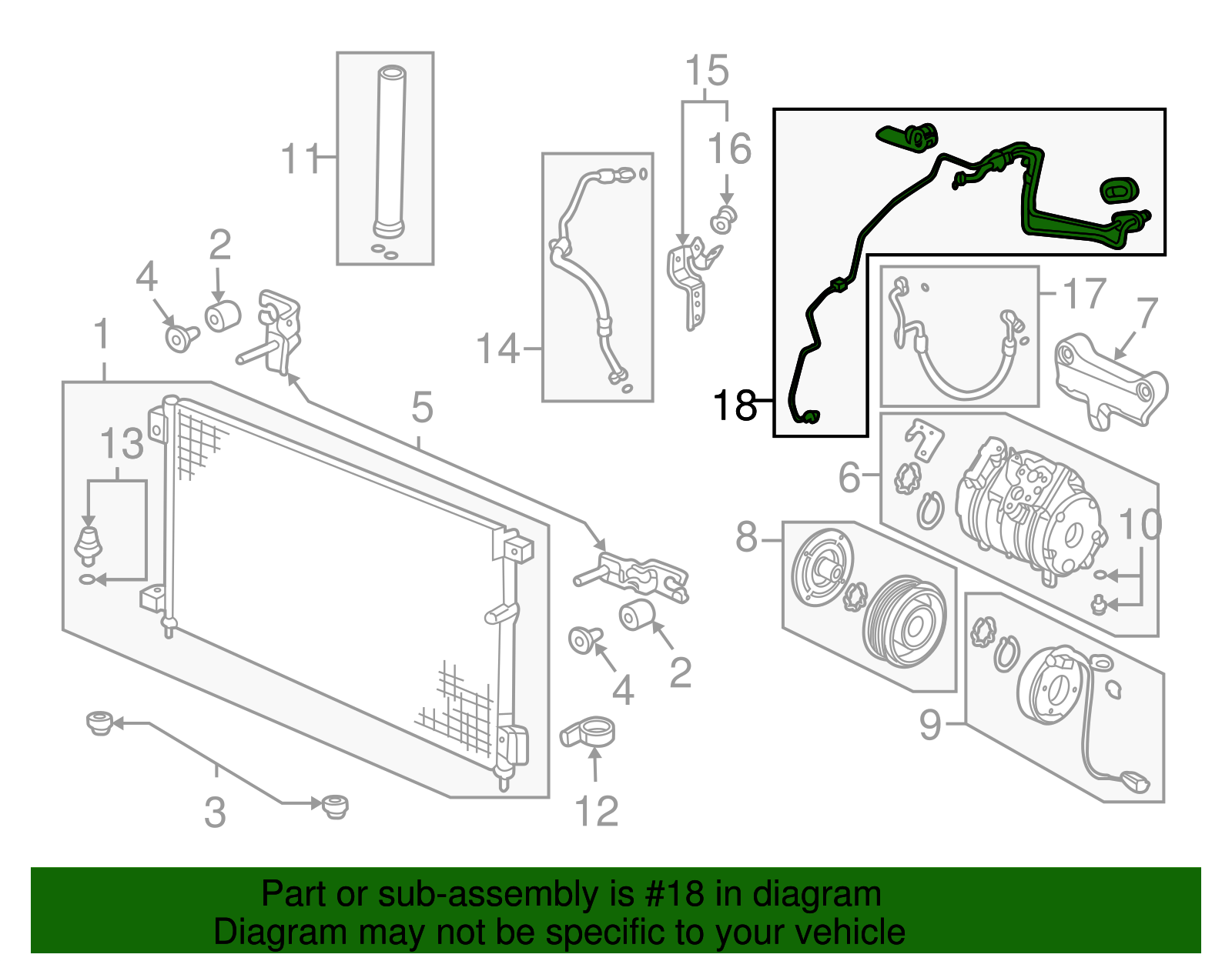 2003-2007 Honda Accord AC Line 80320-SDA-A02 | Honda Factory Parts