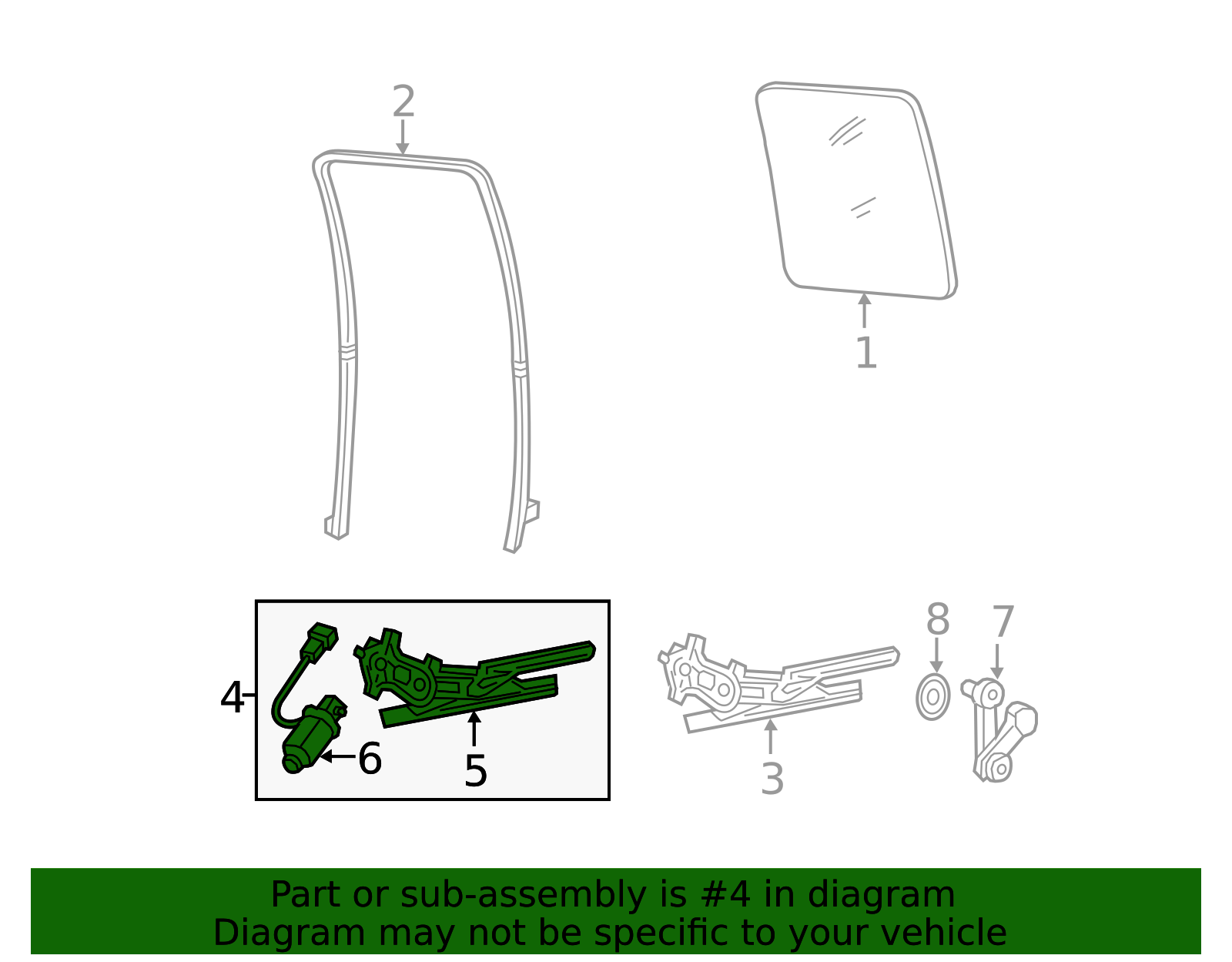 2012-2016 Ford Regulator Assembly CC3Z-2627001-D | Awesome Parts Ford