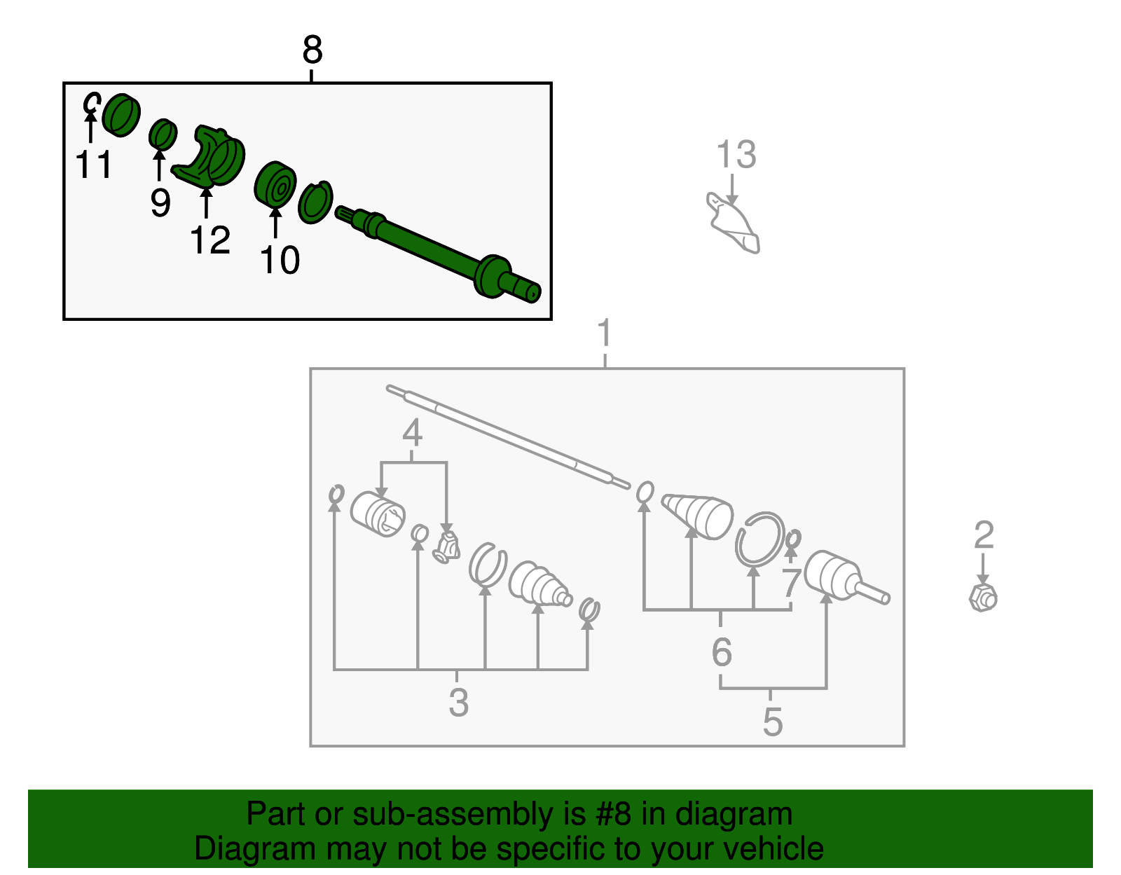 2007-2011 Honda CR-V Intermediate Shaft 44500-SWA-A00 | Cheaper Honda Parts