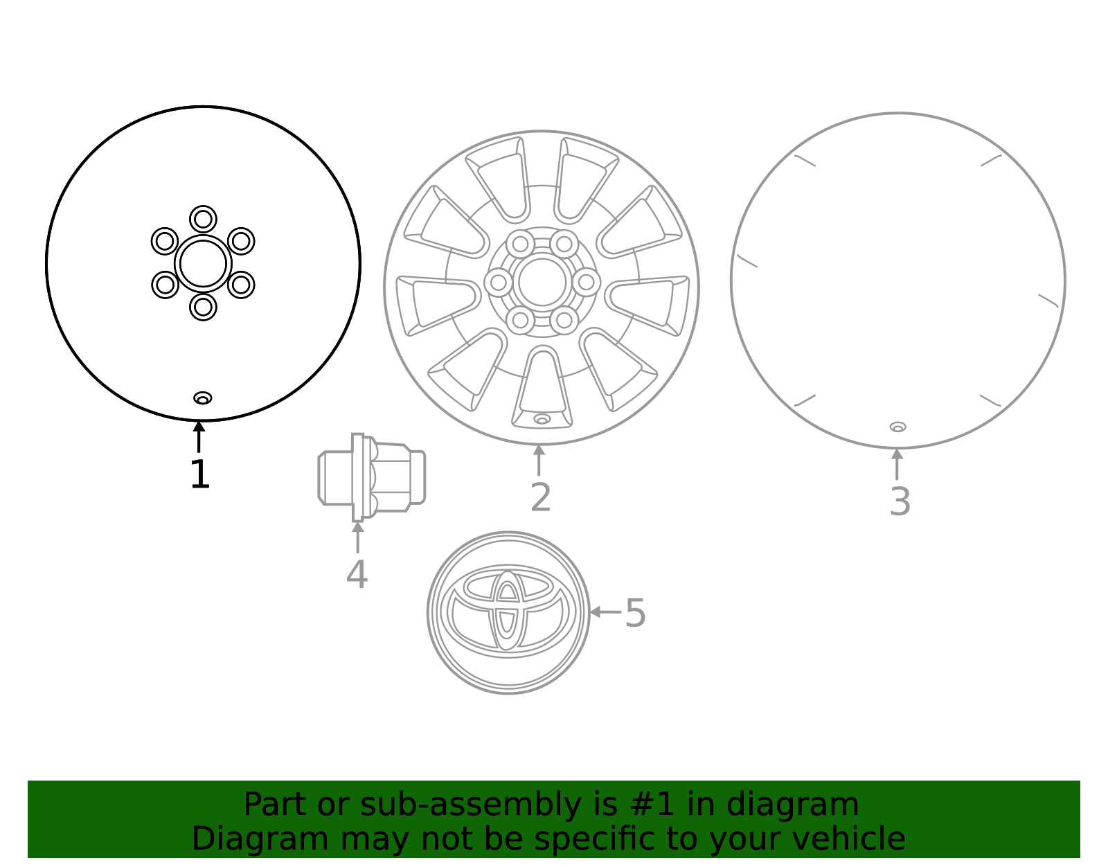 2024-2025 Toyota Land Cruiser Wheel, Alloy 42611-60M80 | Toyota Parts ...