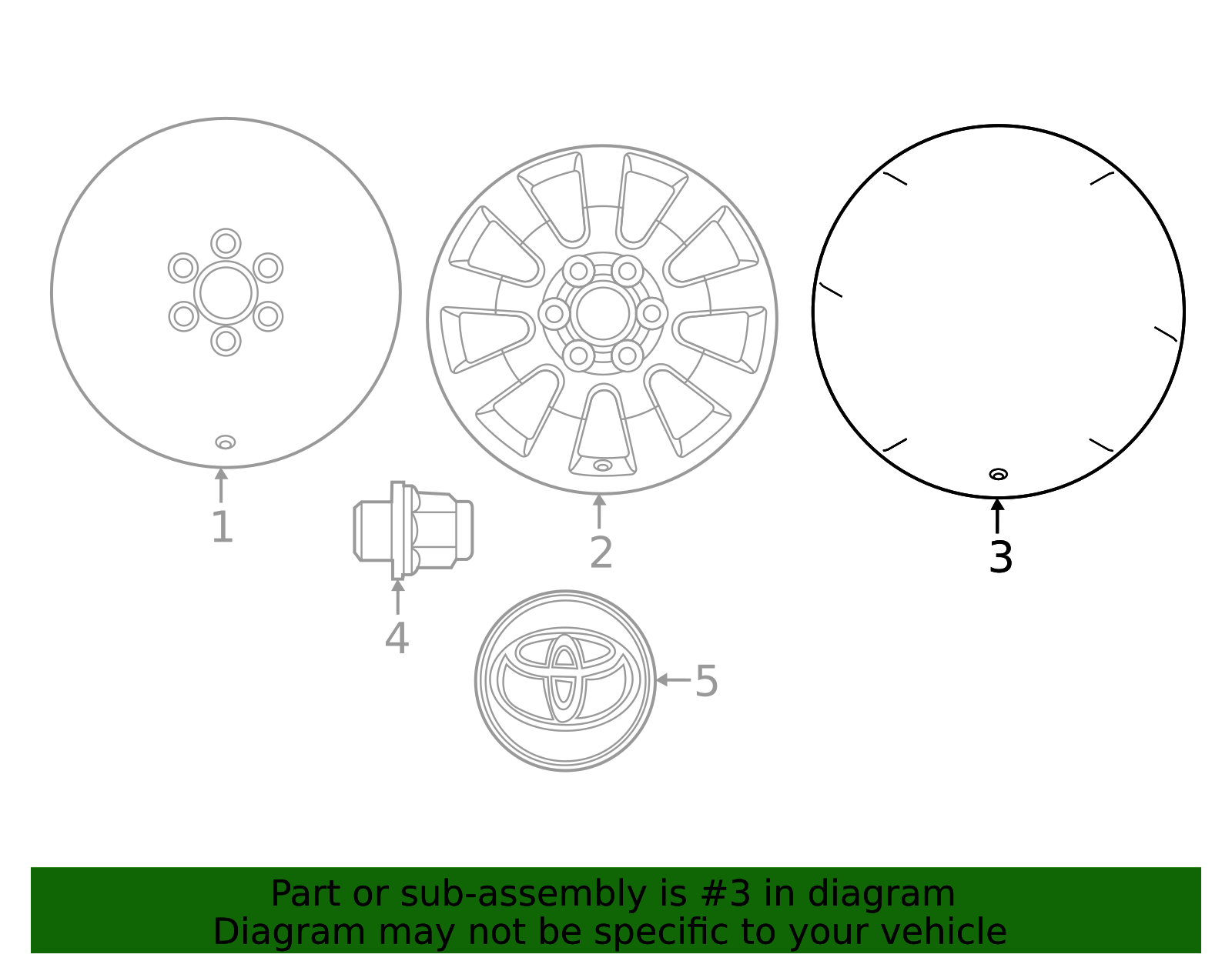 2024-2025 Toyota Land Cruiser Wheel, Alloy 42611-60N10 | Toyota Parts ...
