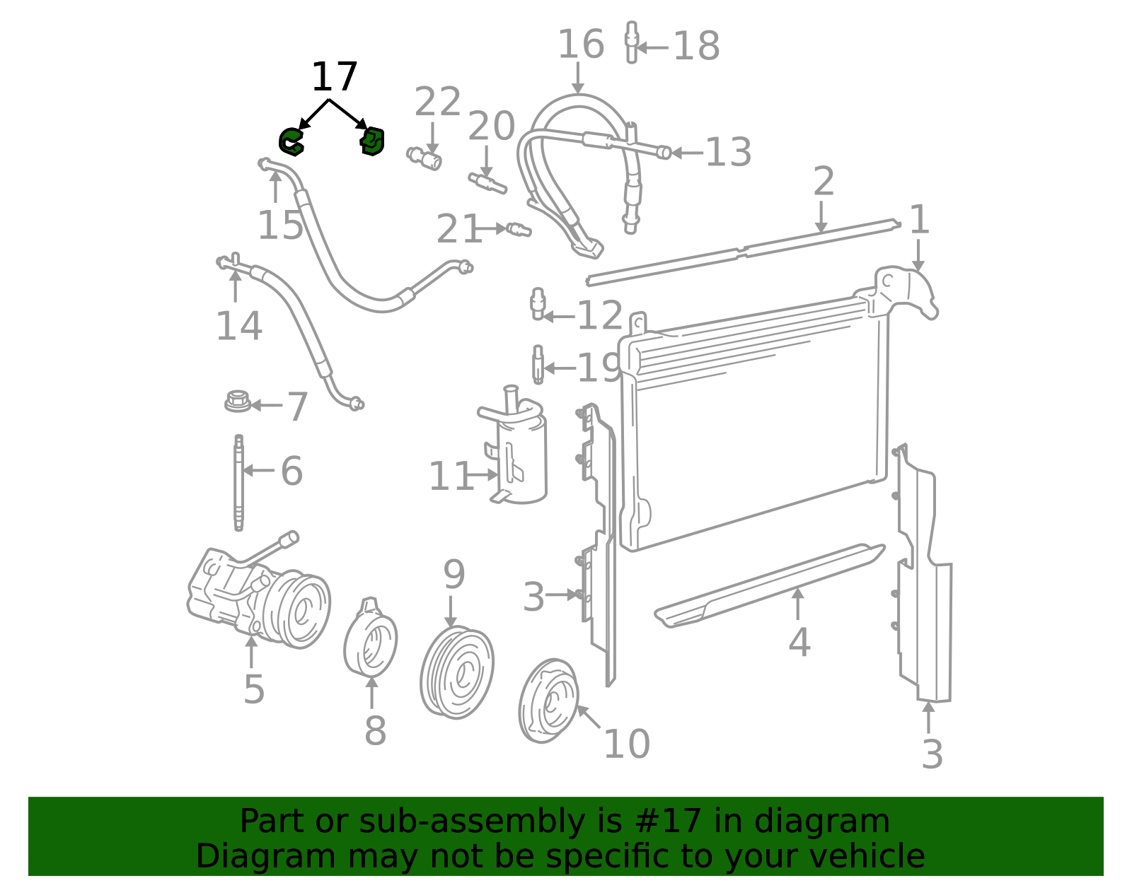 2000-2014 Ford A/C Refrigerant Line Clip 6L2Z-19E746-AA | OEM Parts Online