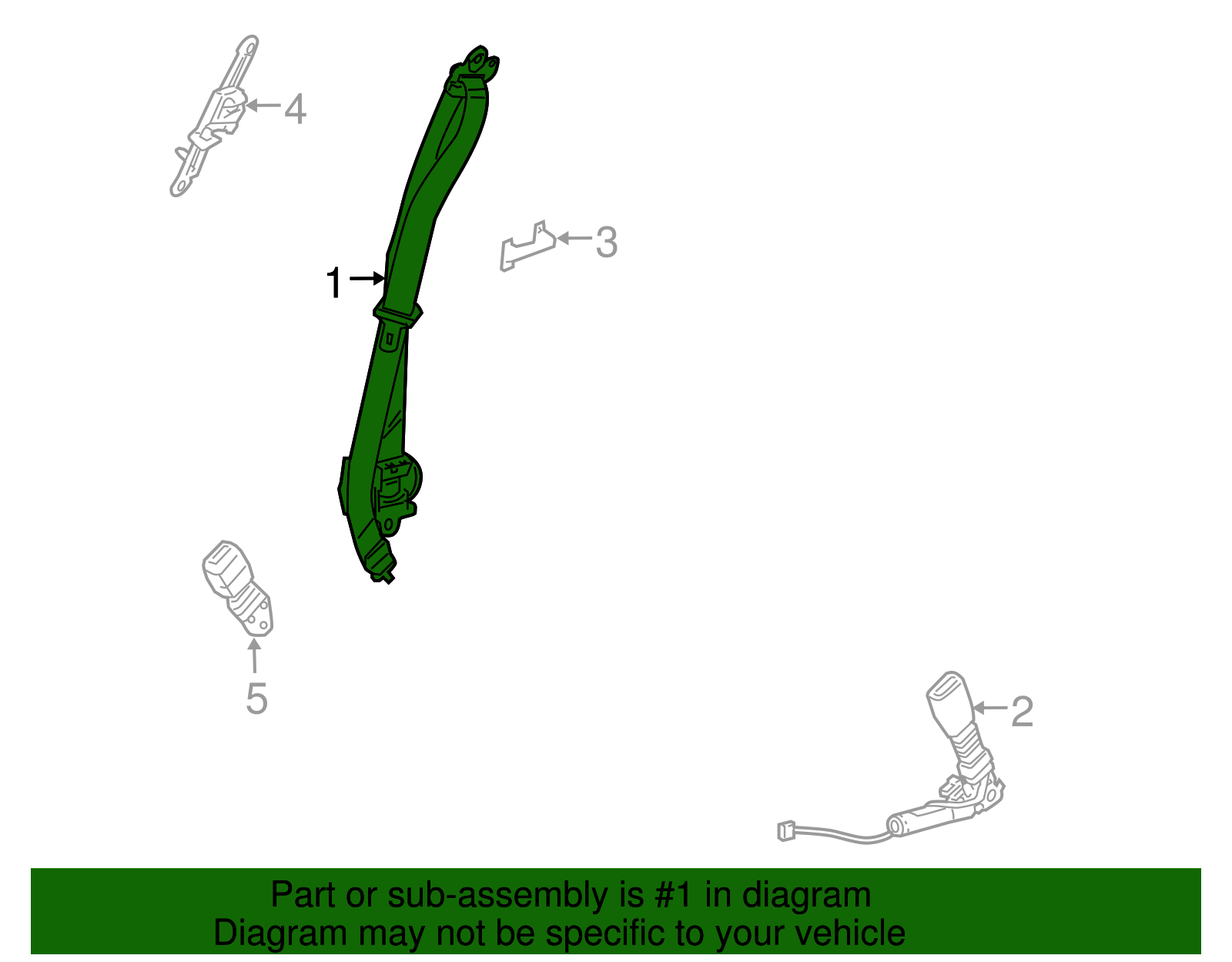 19207852 - Light Cashmere Driver Seat Belt with Retractor | Partners Chevy