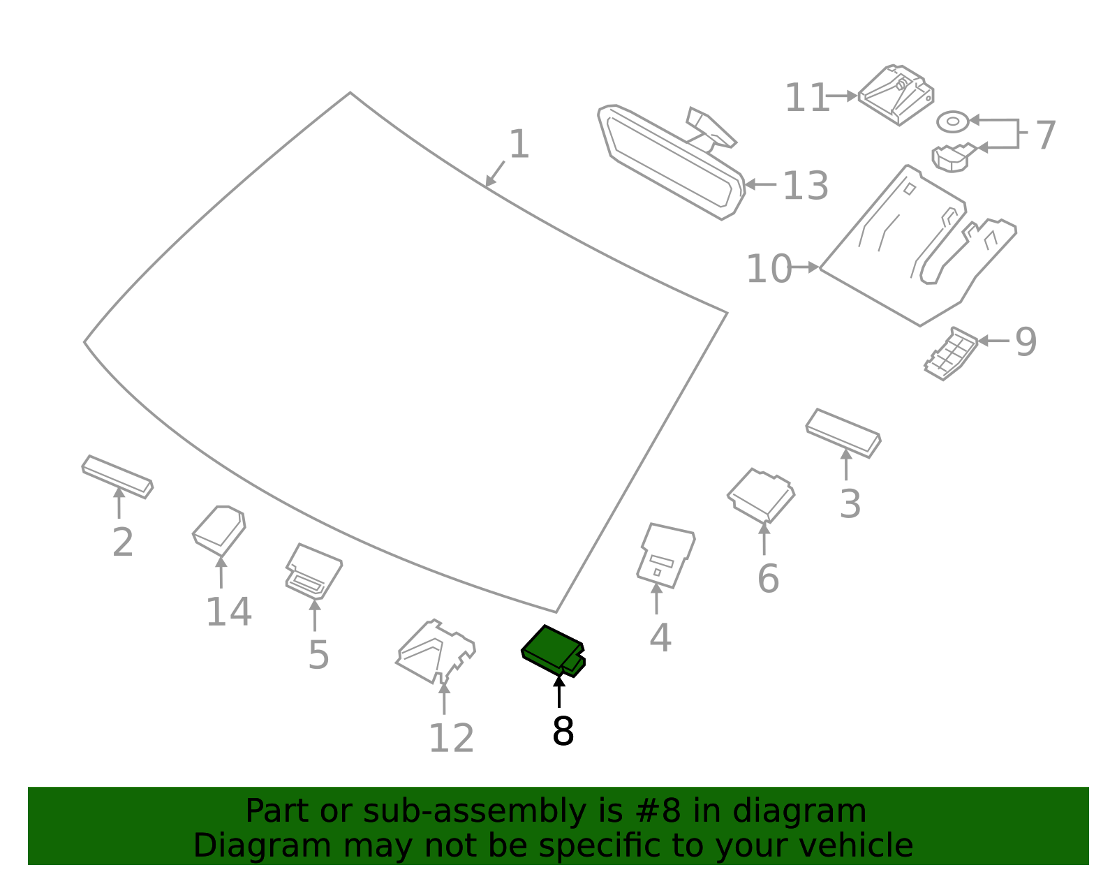 2017-2022 Hyundai Rain Sensor Bracket 96031-3N510 | OEM Parts Online