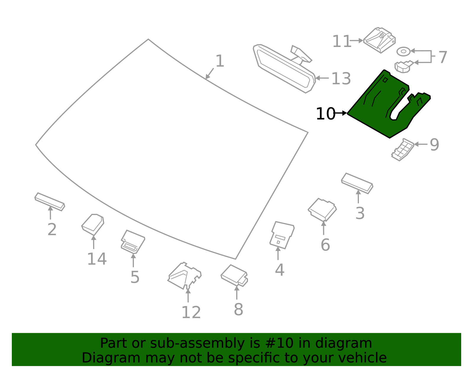 2022-2025 Genesis G70 Rain Sensor Cover 96030-G9600-4X | OEM Parts Online