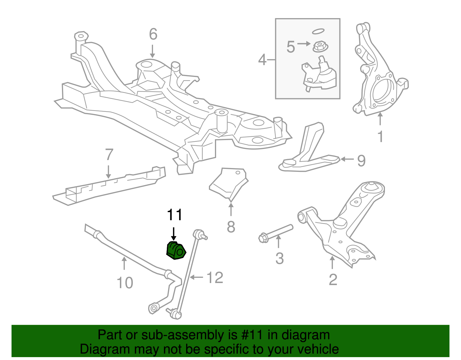 2006-2016 Toyota Stabilizer Bar Bushing 48815-42070 | OEM Parts Online