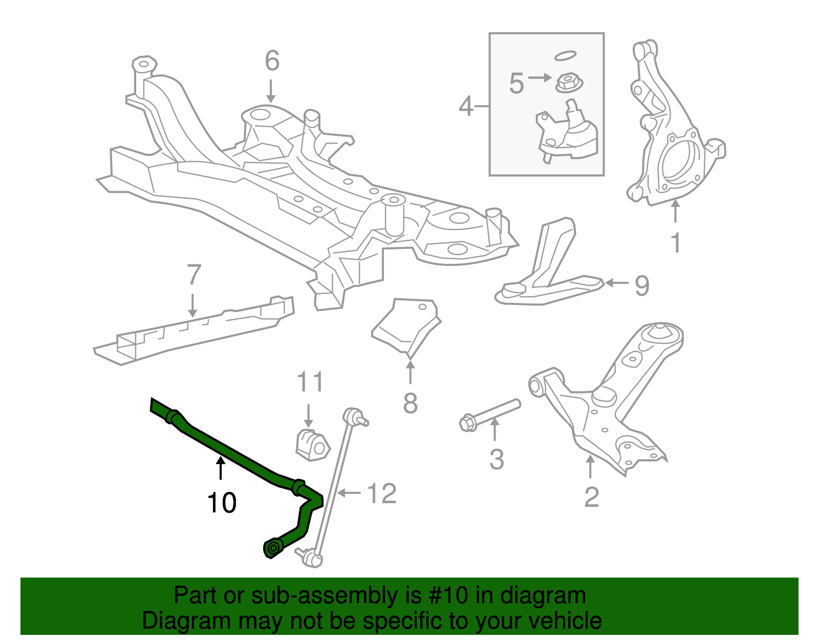 Genuine Toyota Stabilizer Bar part# 48811-0R011 for 2006-2018 Toyota ...