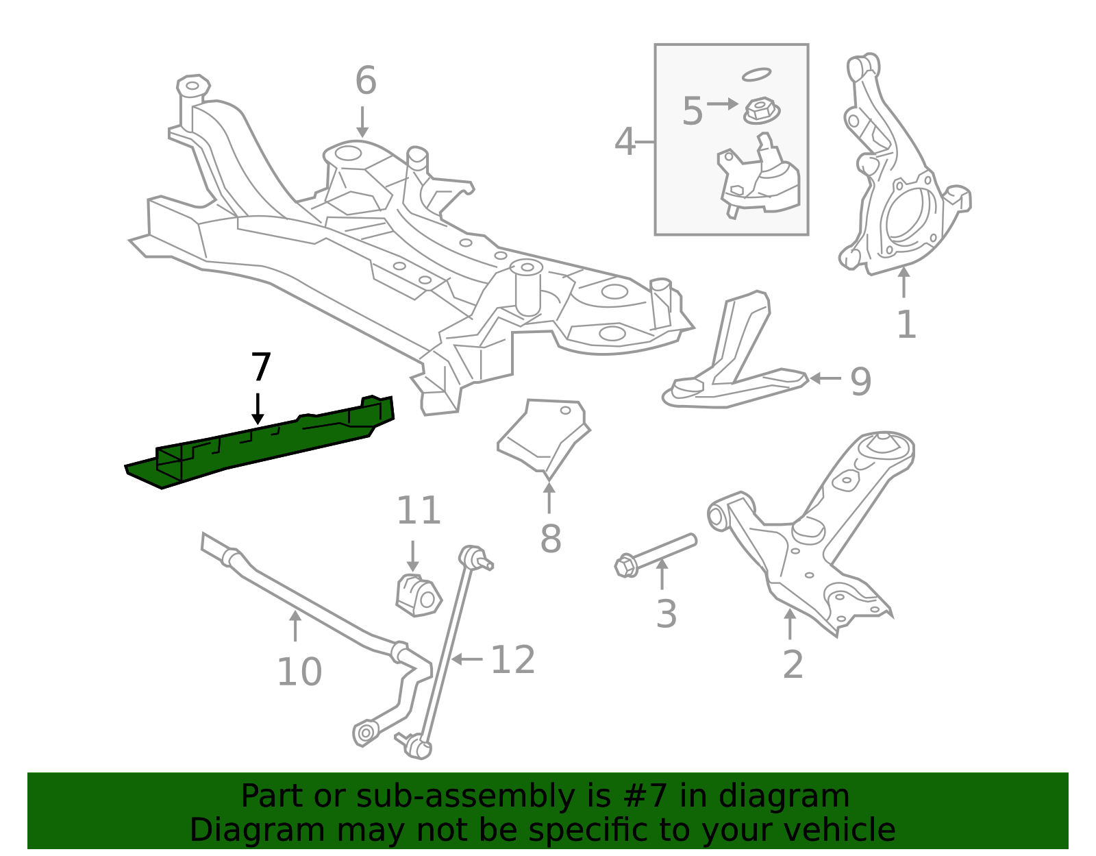 2006-2012 Toyota RAV4 Suspension Cross-Member Reinforcement 51108-42010 ...