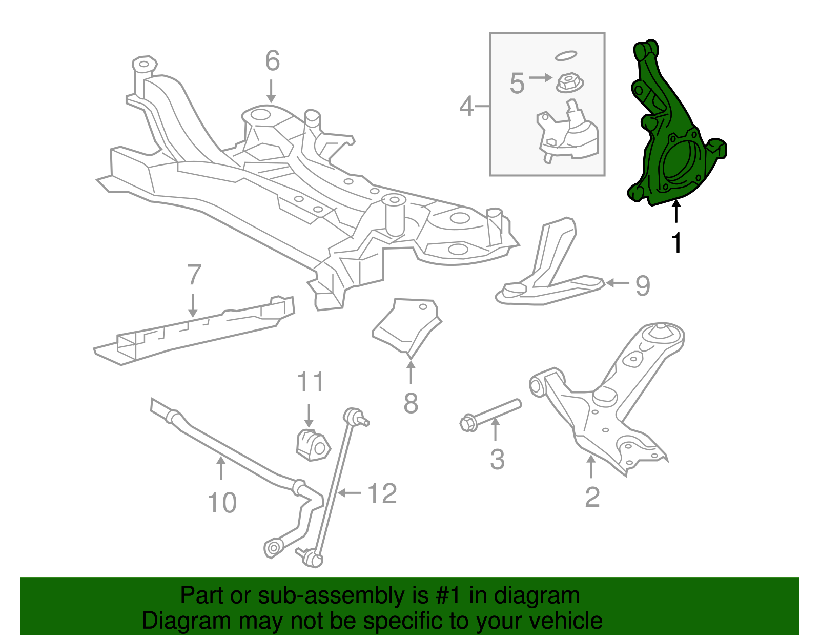 2006-2018 Toyota Steering Knuckle 43211-0R020 | Toyota Parts Center