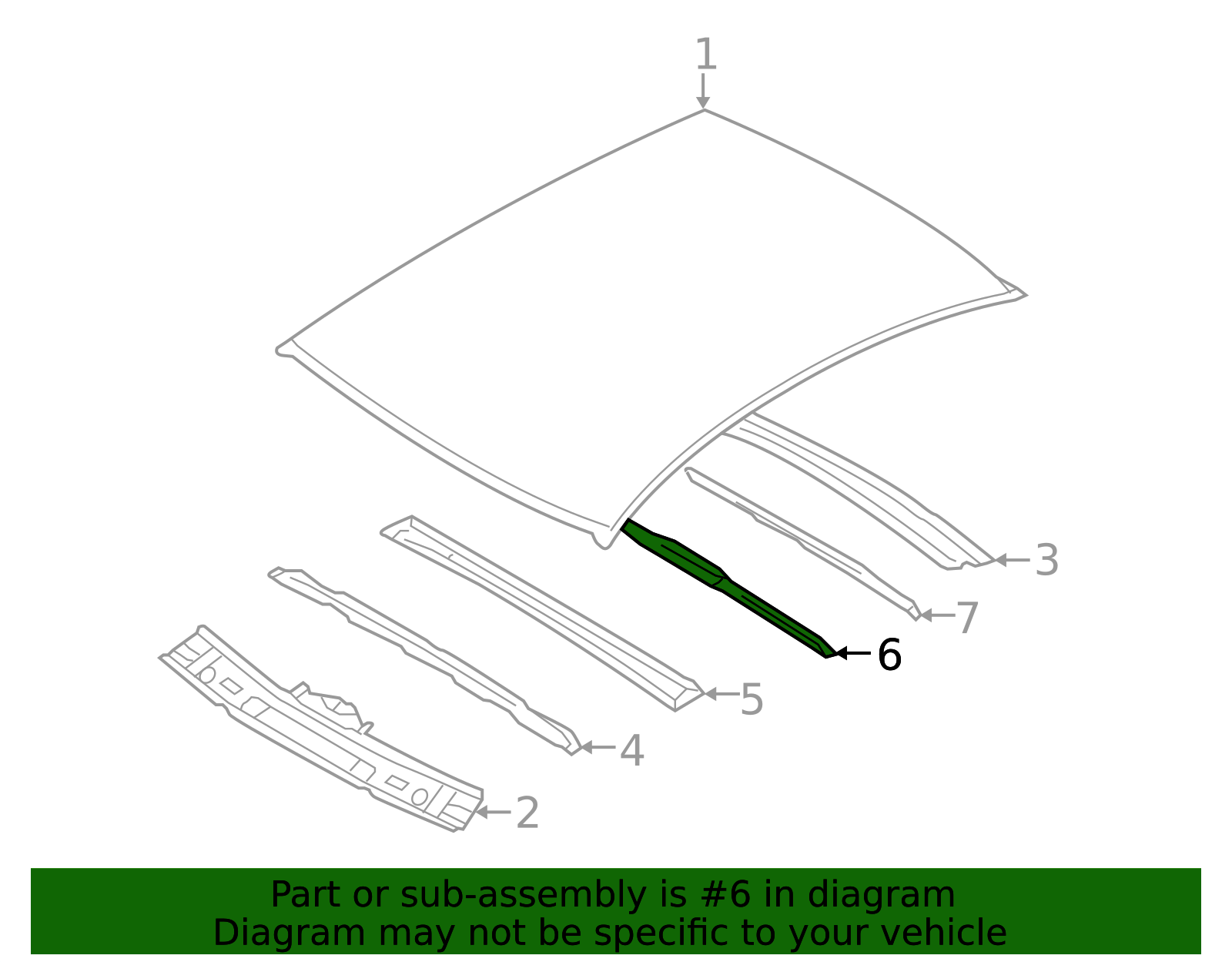 67162-B1000 - High-Quality Roof Bow for 2015-2020 Hyundai | AutoNation ...