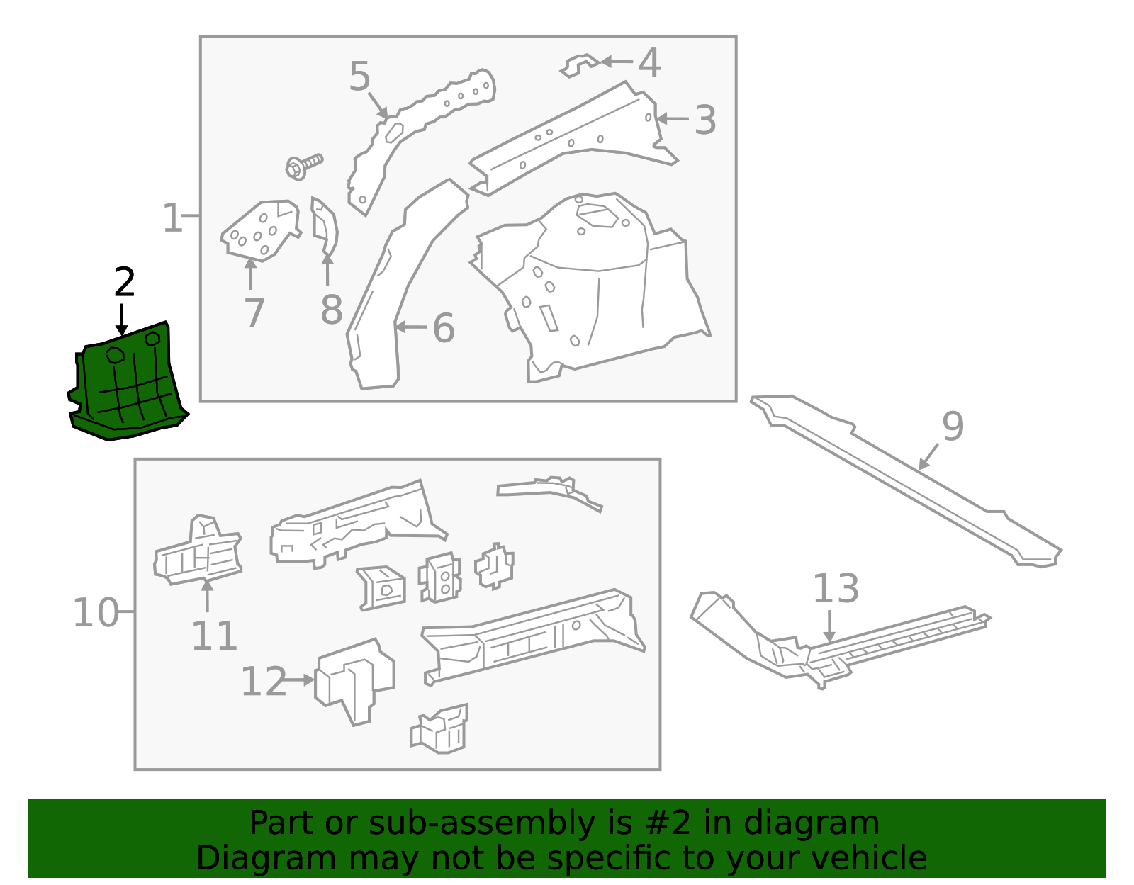 Genuine Toyota Side Shield part# 53736-06070 for 2018-2025 Toyota ...