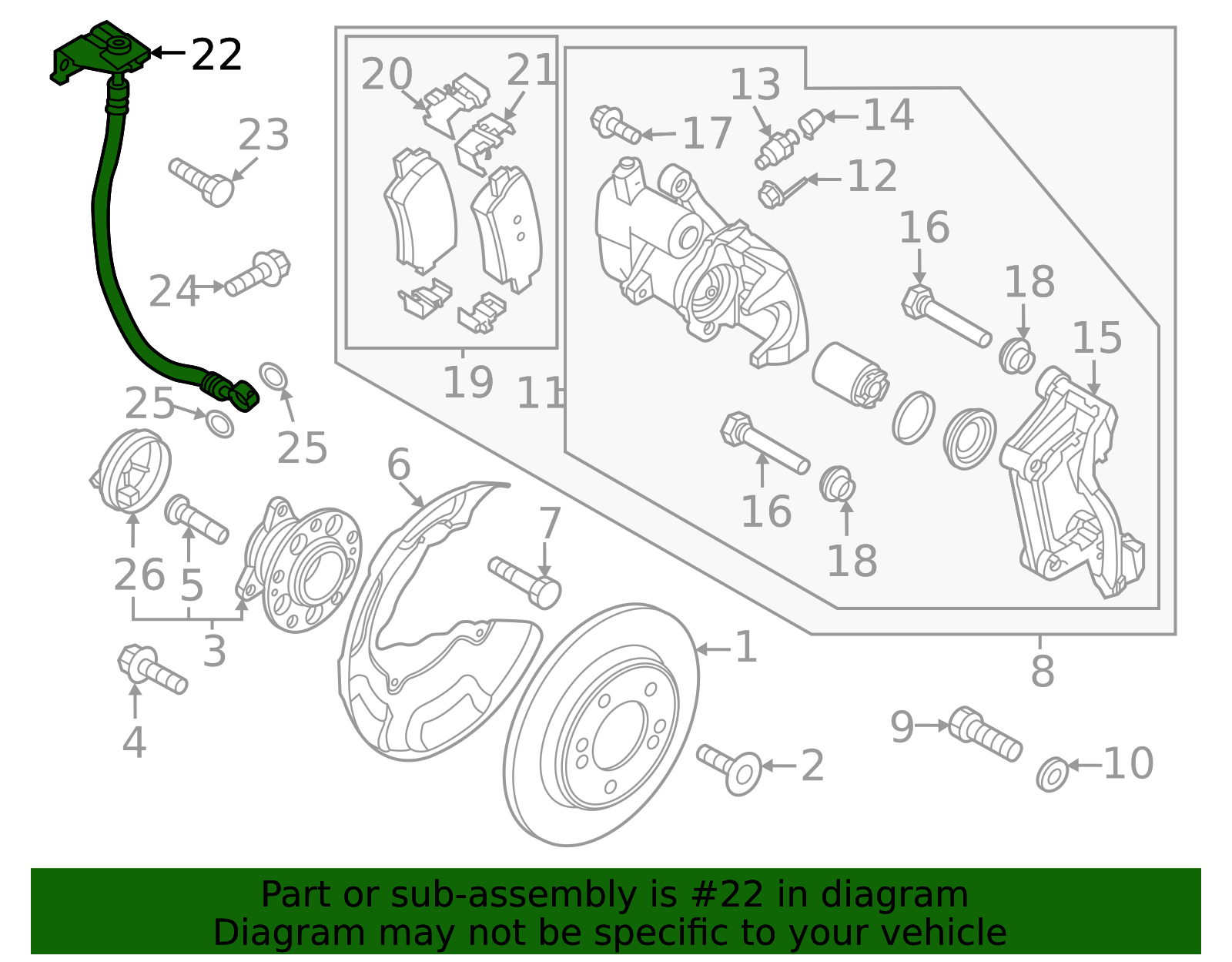 2023-2025 Kia Brake Hose 58737-AT000 | QuirkParts