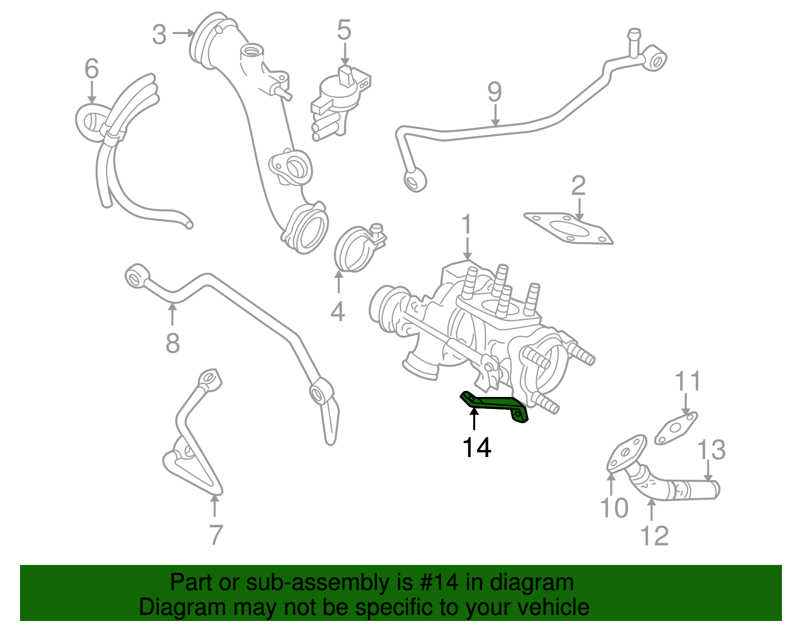 Genuine Turbo Support Brace for 1999-2009 Saab | Part# 55559093 | Over ...