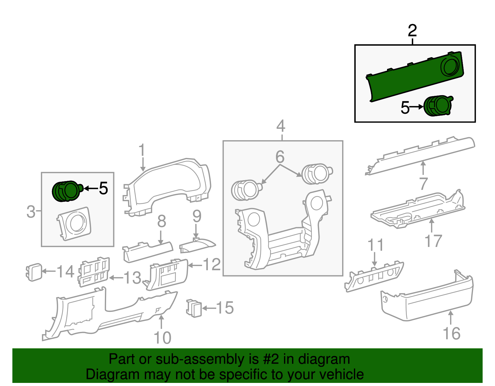 2015-2020 Toyota Tundra Air Outlet 55064-0C011-C3 | Toyota Parts Center