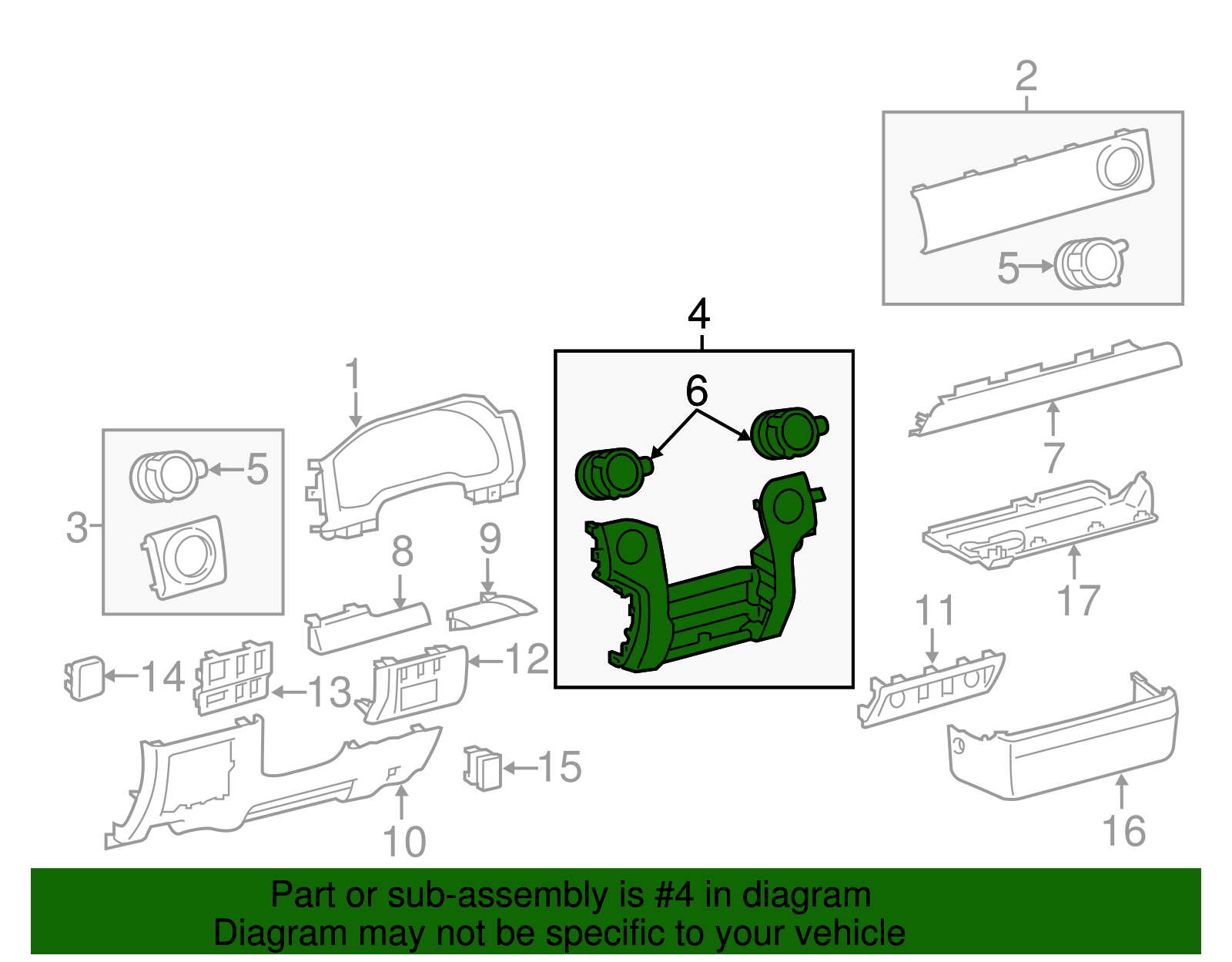 Genuine Toyota Instrument Panel Trim Panel part# 55405-0C020-C1 for ...