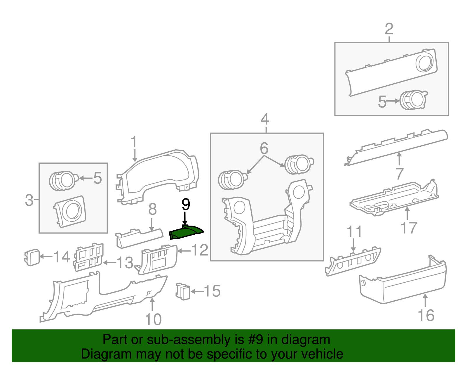 55471-0C070-E0 - Center Molding - 2014-2020 Toyota Tundra | Lithia ...