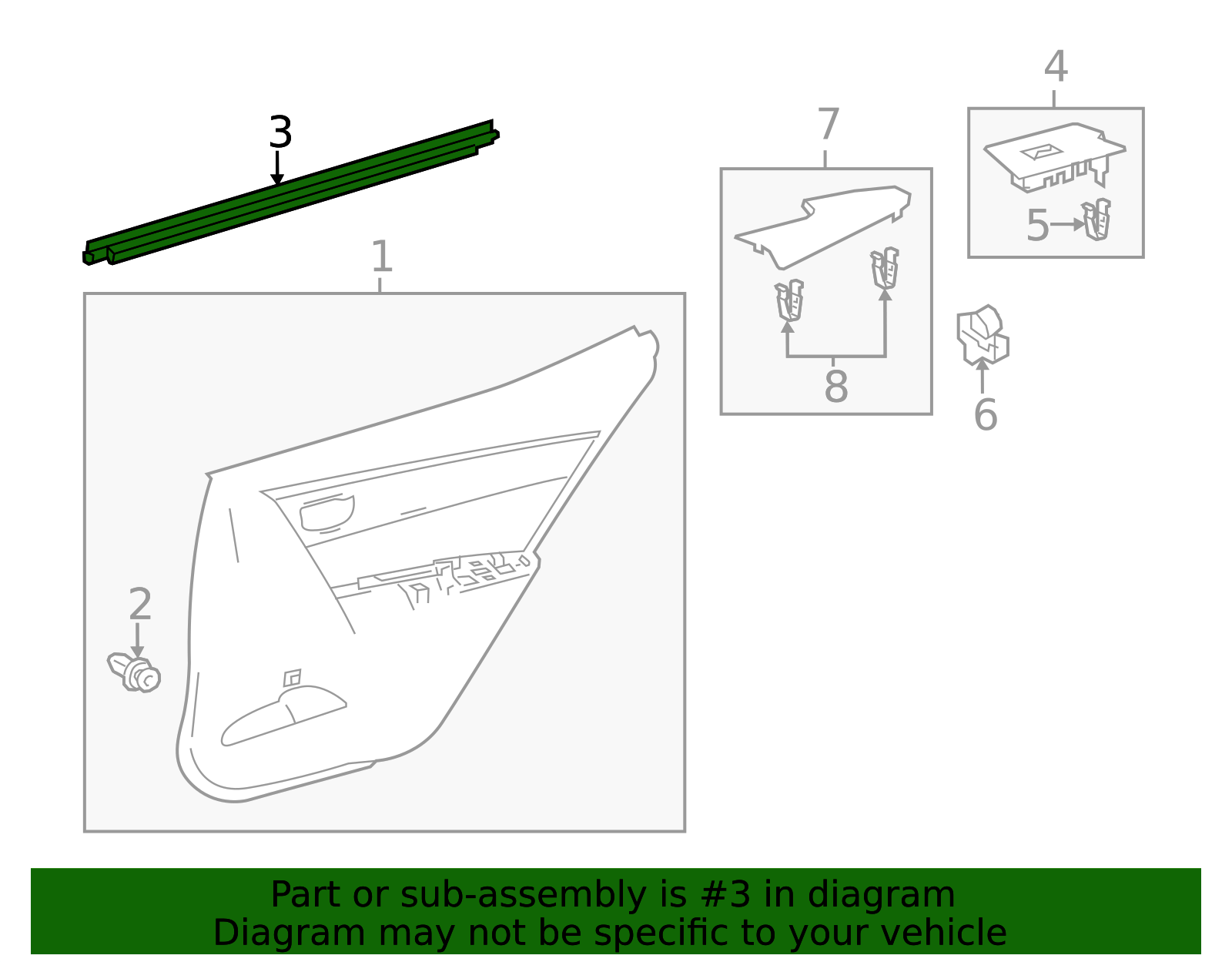2014-2019 Toyota Corolla Belt Weather-Strip 68173-02230 | MotorMotor