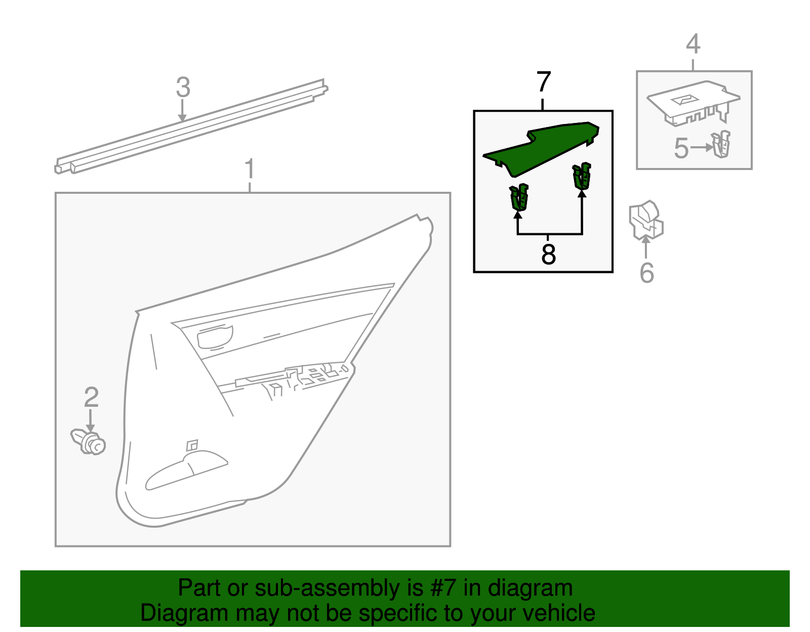 2014-2019 Toyota Corolla Door Armrest 74250-02170-C0 | Toyota Parts Center