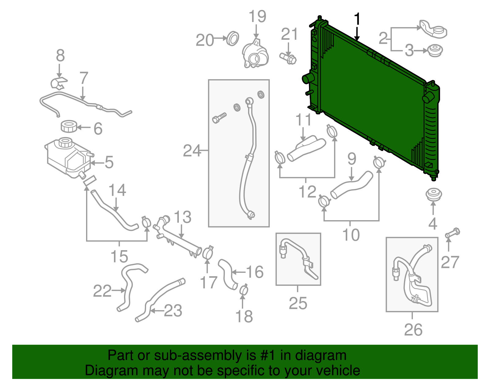 2004-2006 Chevrolet Aveo Radiator Assembly 42438331 | Capital Chevy Parts